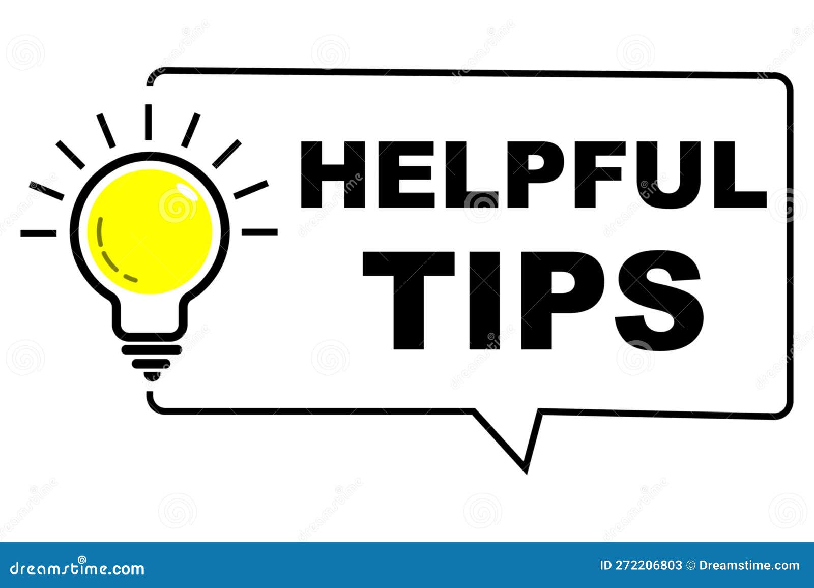 Helpful Tips Icon and Light Bulb with Sparkle Rays Shine. Idea Sign ...