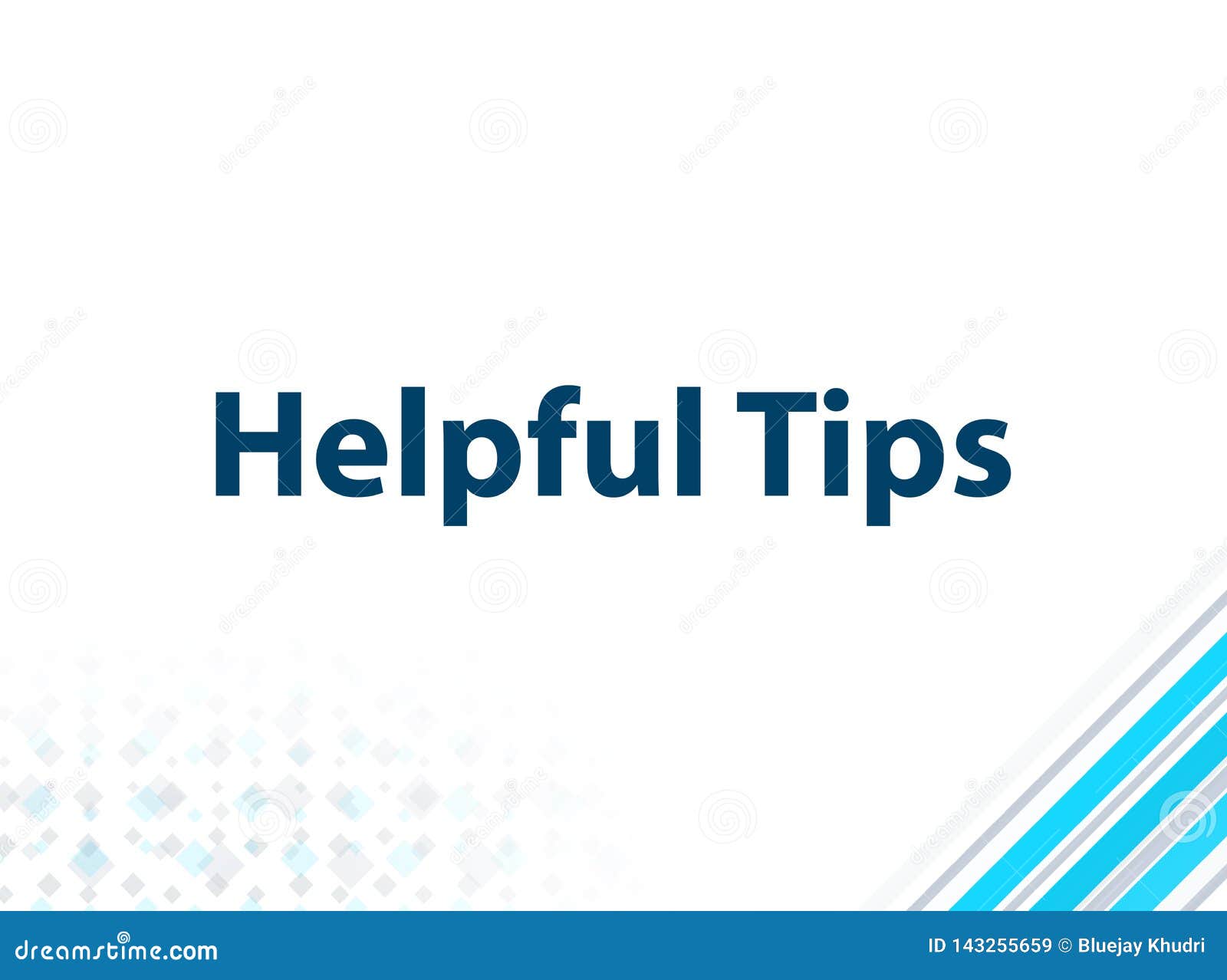 Helpful Tips Modern Flat Design Blue Abstract Background Stock ...
