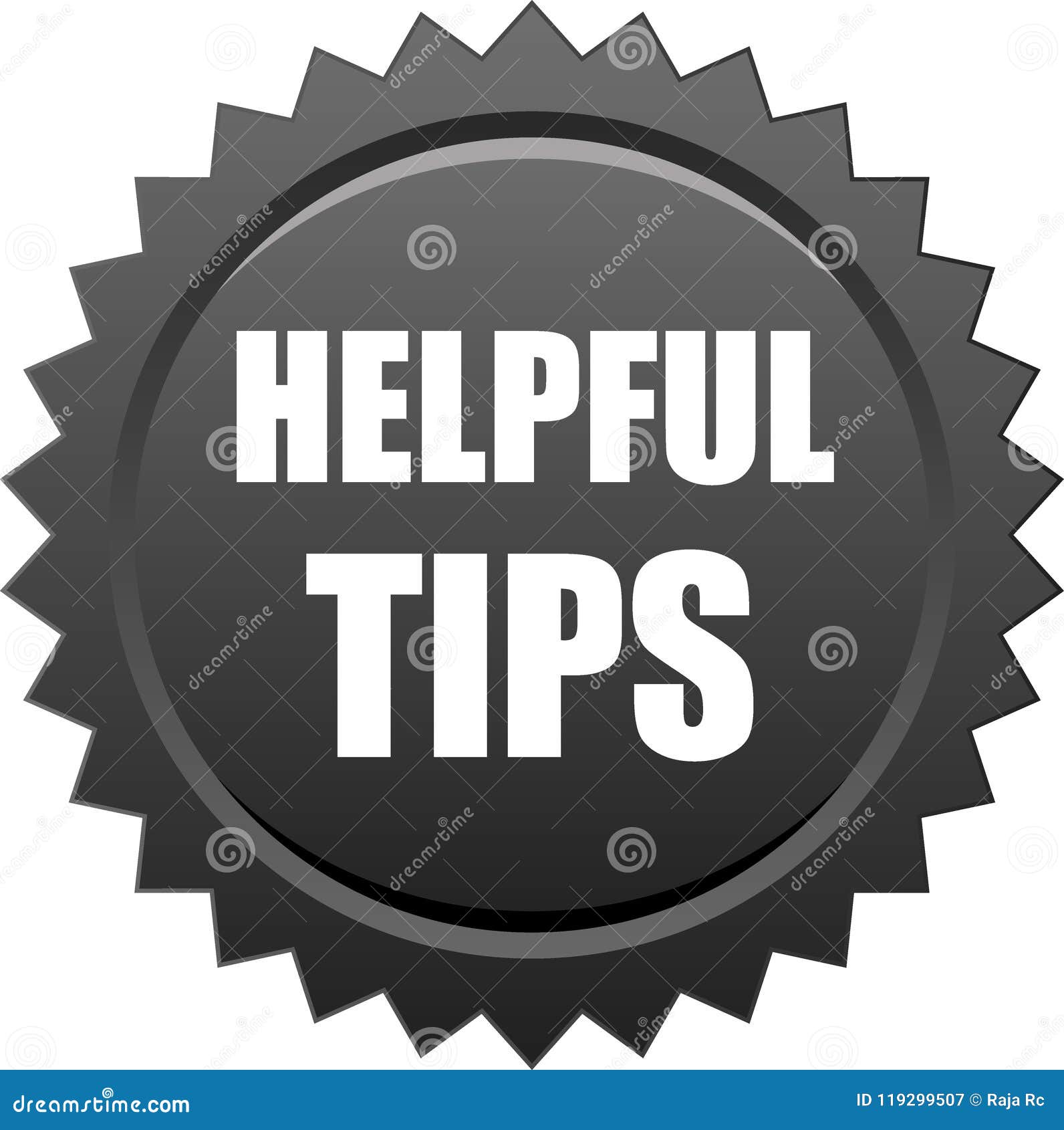 Helpful tips seal stock vector. Illustration of answers - 119299507