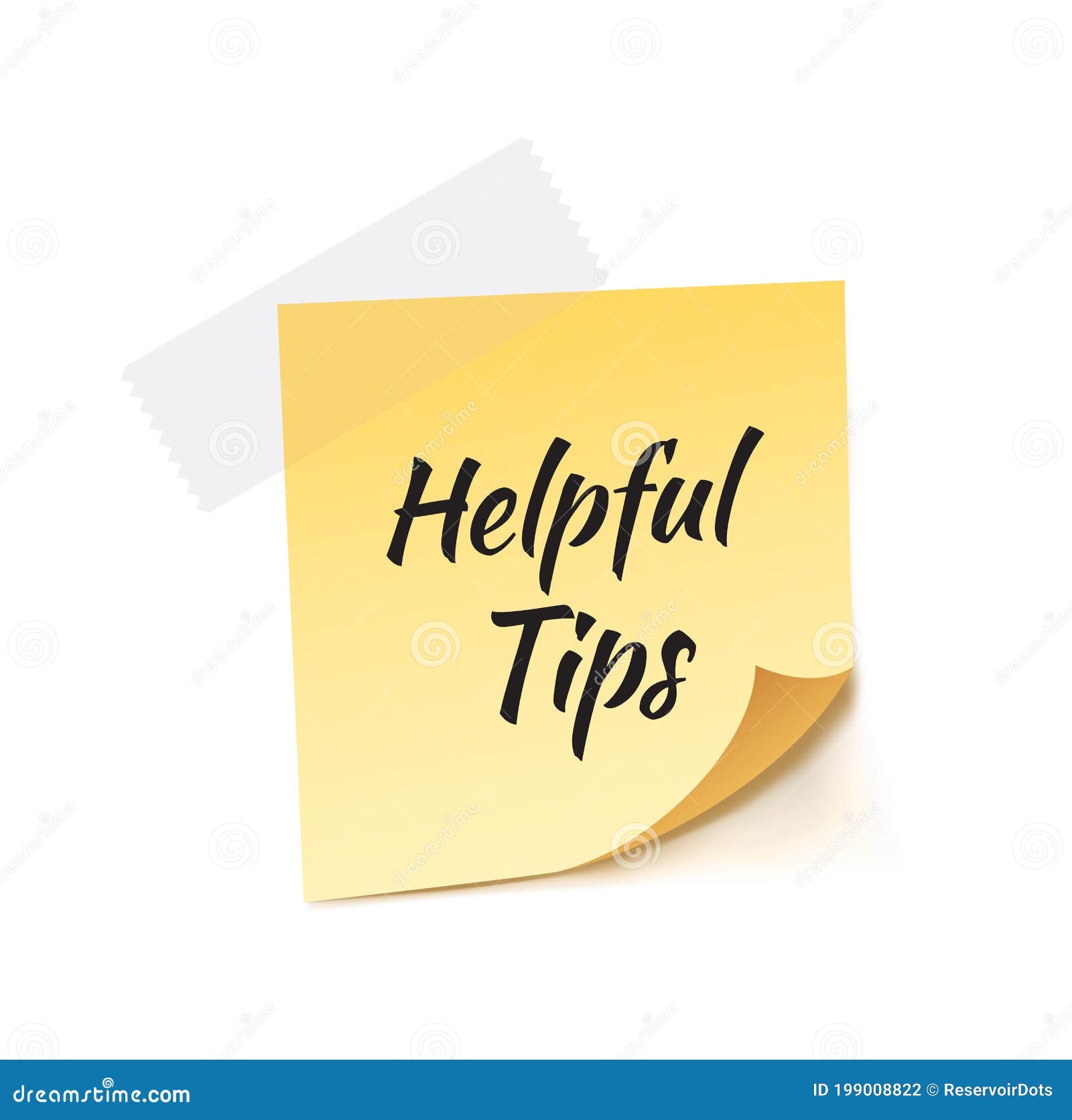 Helpful Tips Stick Note Vector Illustration Stock Vector - Illustration ...