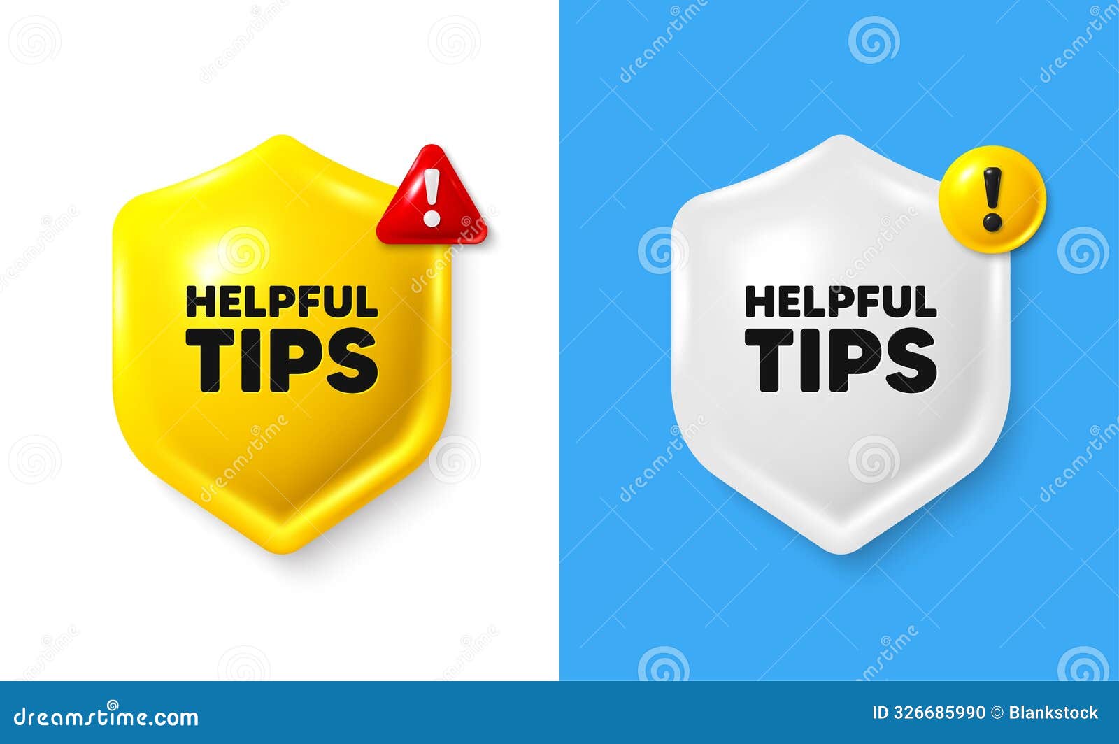 Helpful Tips Symbol. Education Faq Sign. Shield 3d Banner with Text Box ...