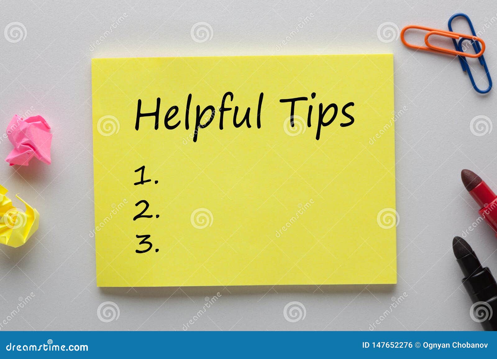 Helpful Tips List stock photo. Image of discovery, education - 147652276
