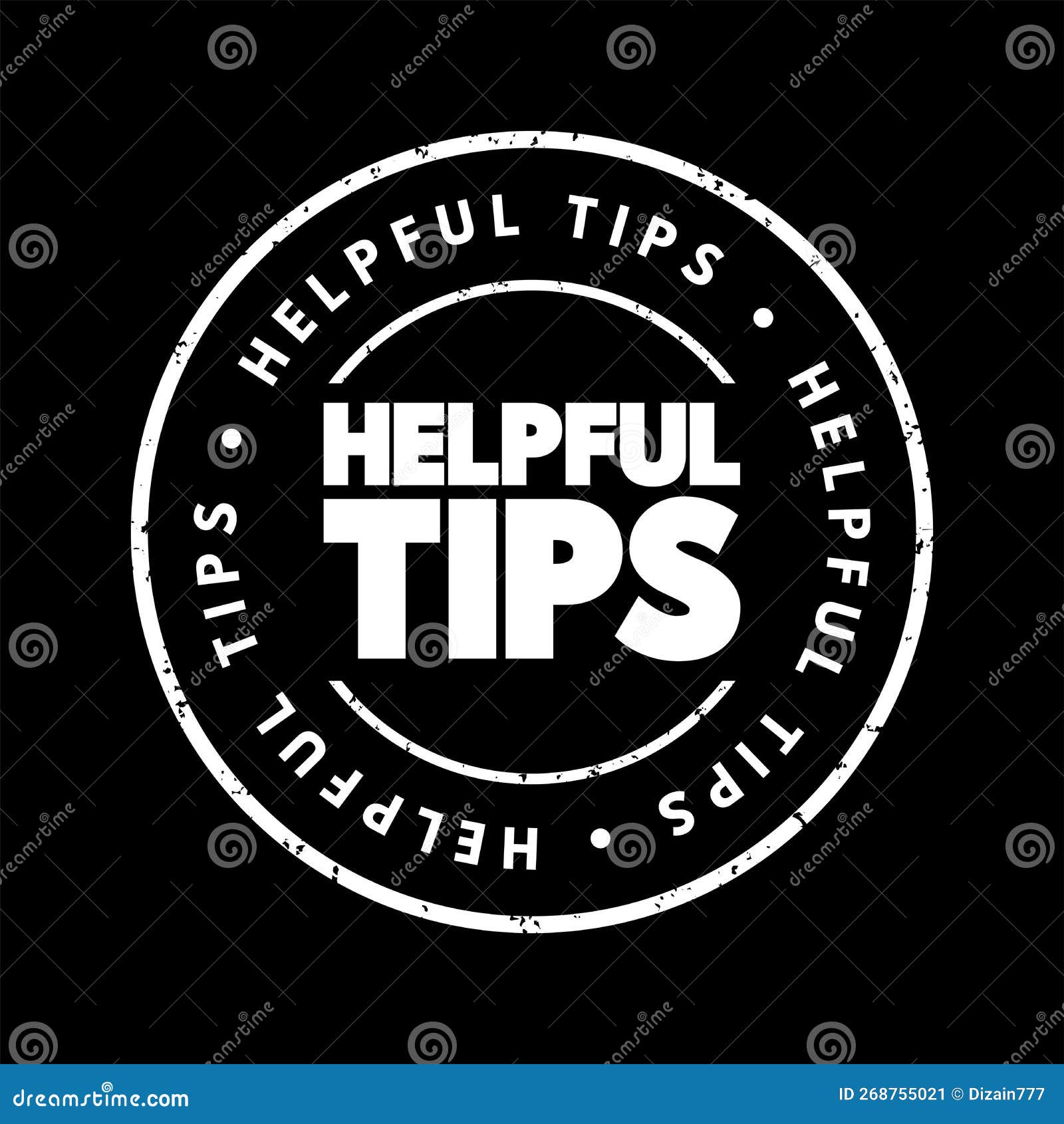 Helpful Tips Text Stamp, Concept Background Stock Illustration ...