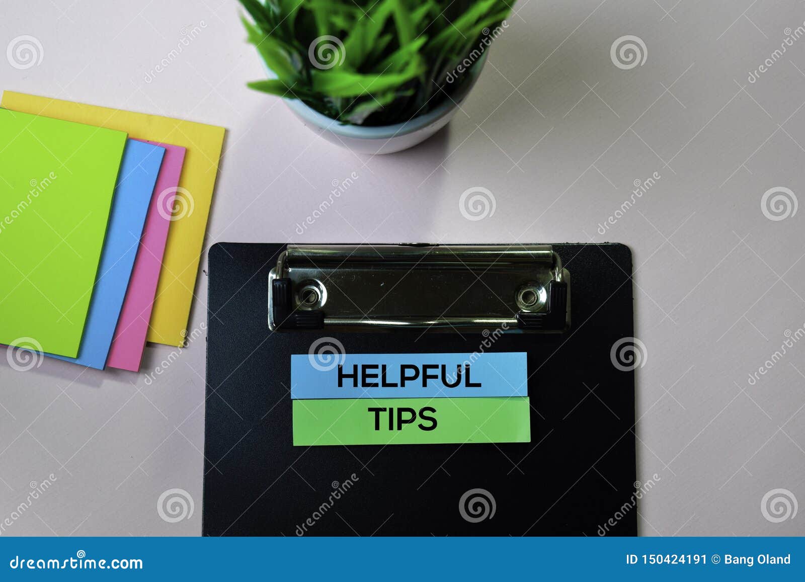 Helpful Tips Text on Sticky Notes with Office Desk Concept Stock Image ...