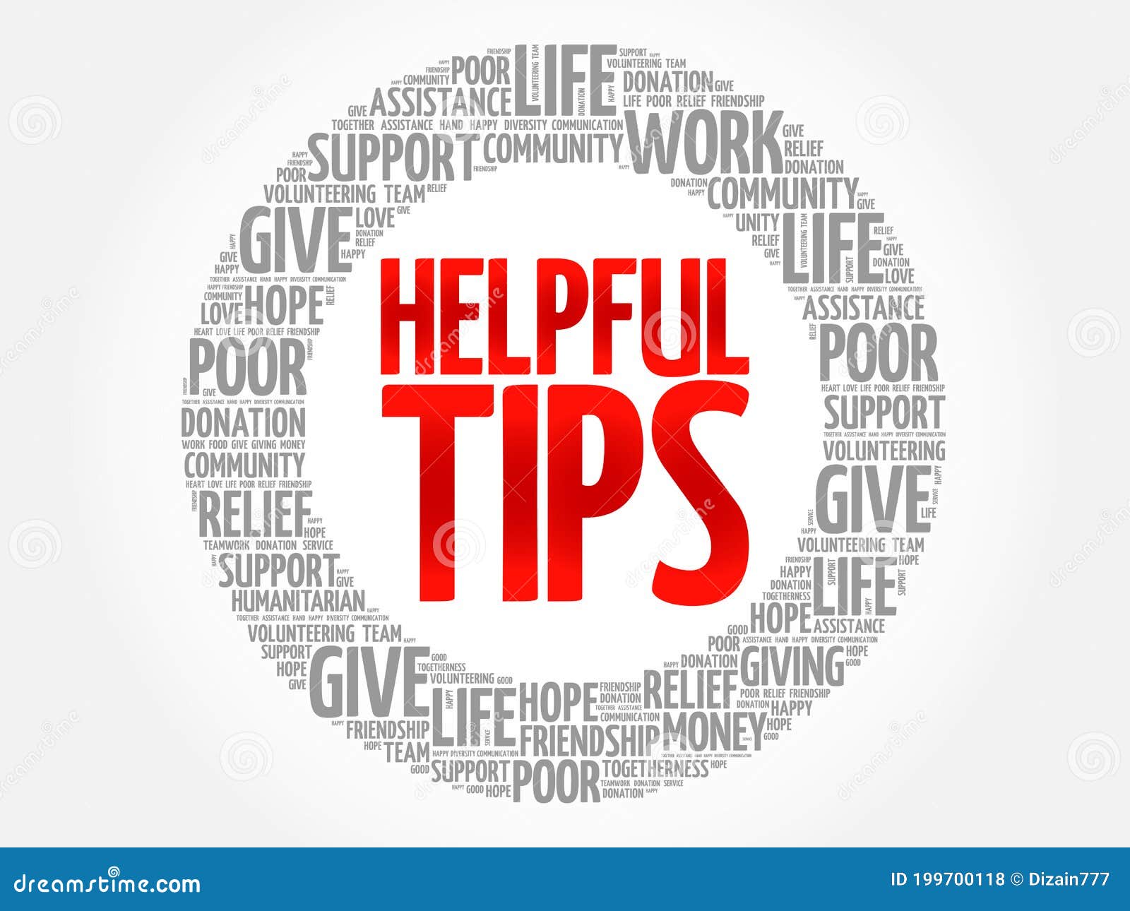 Helpful Tips Word Cloud Collage Stock Illustration - Illustration of ...