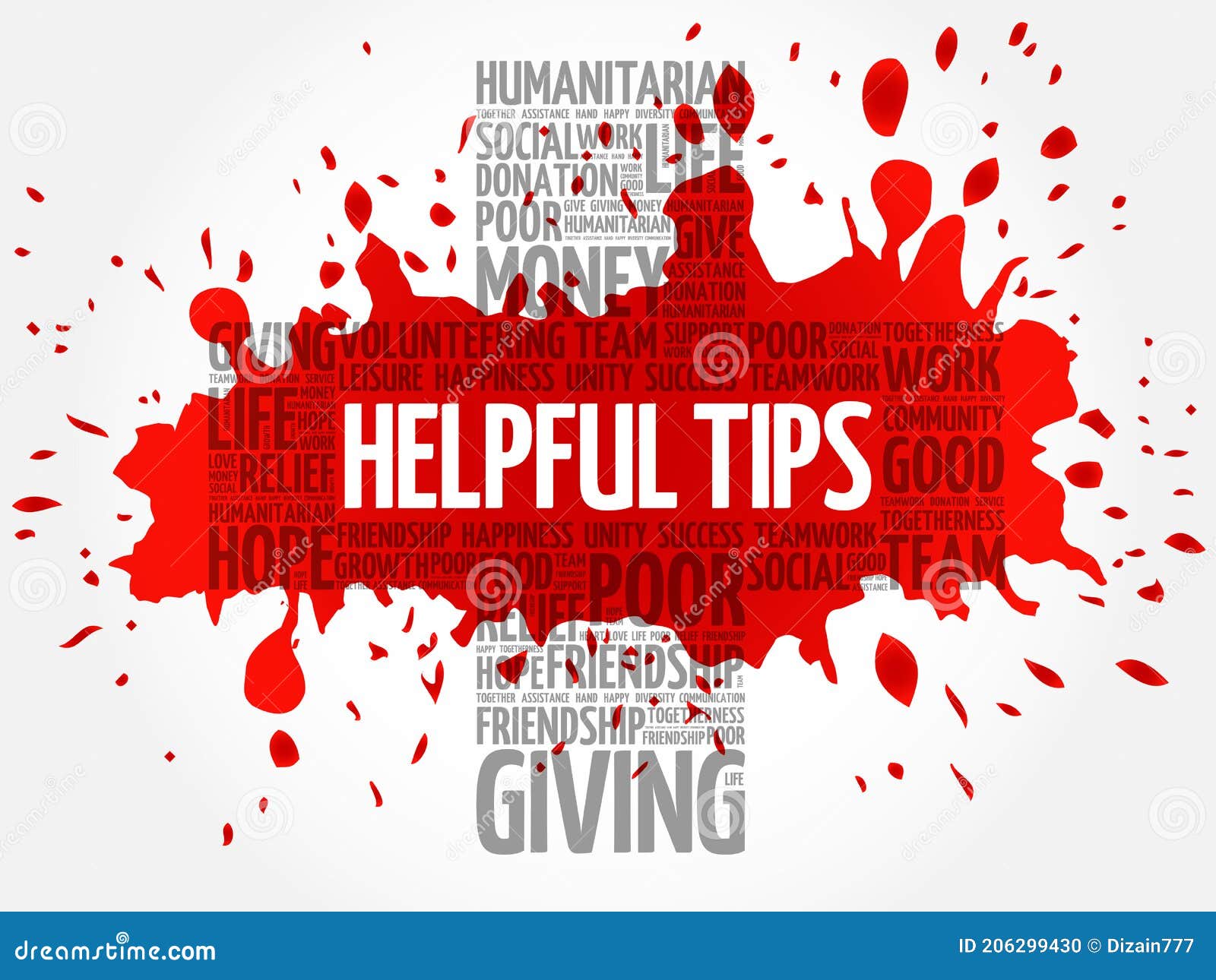 Helpful Tips Word Cloud Collage Stock Illustration - Illustration of ...