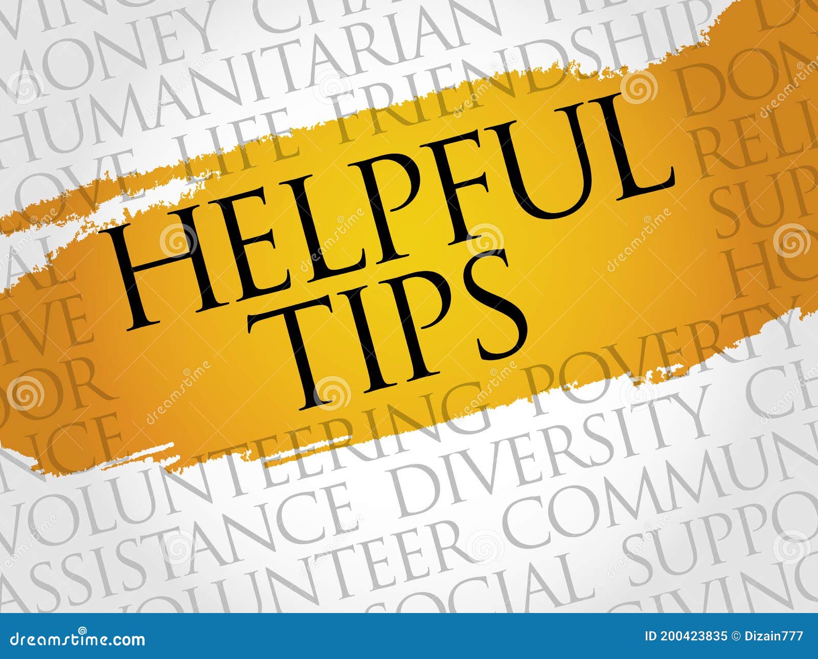 Helpful tips word cloud stock illustration. Illustration of assistance ...