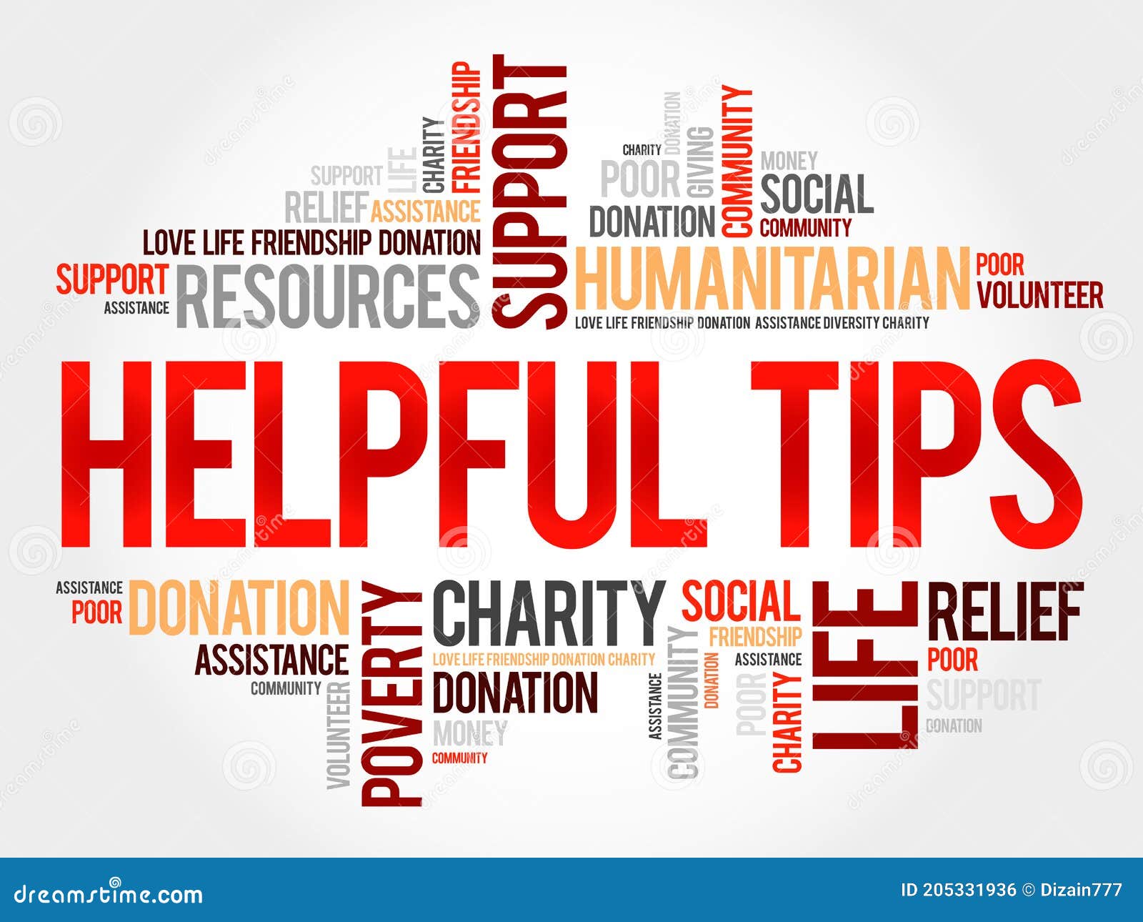 Helpful tips word cloud stock illustration. Illustration of note ...