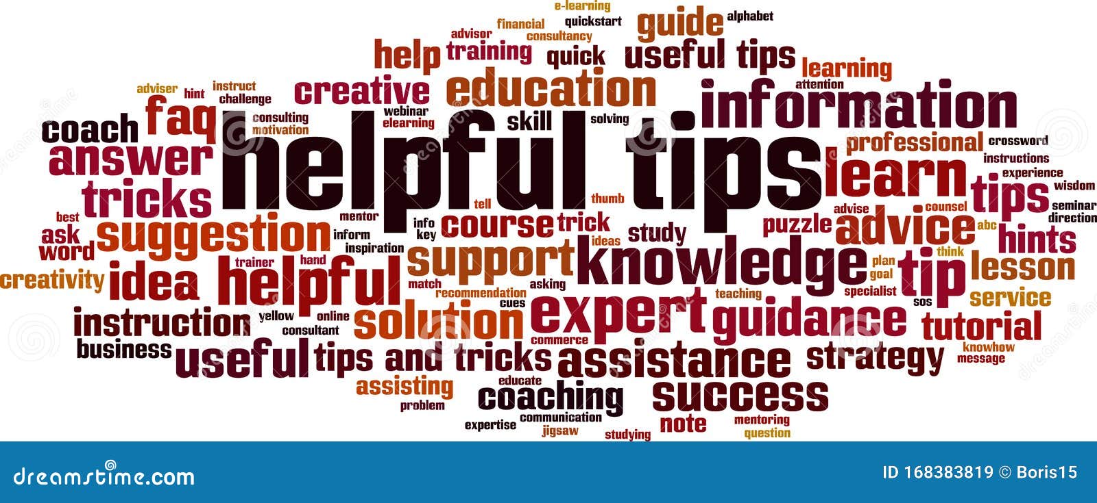 Helpful tips word cloud stock vector. Illustration of advice - 168383819