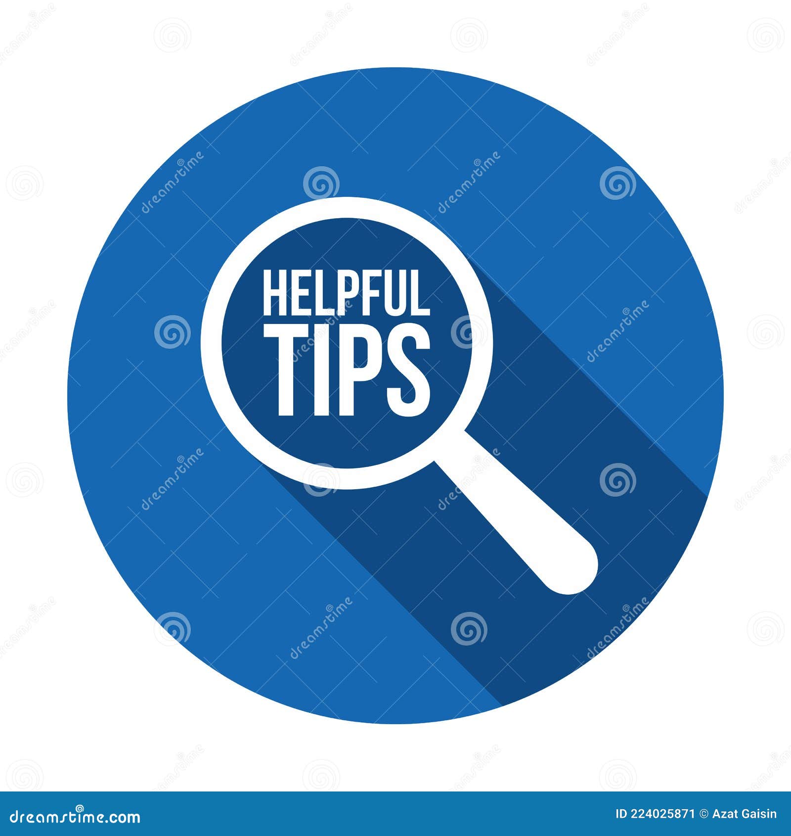 Helpful Tips Word Magnifying Glass. Vector Illustration Stock Vector ...