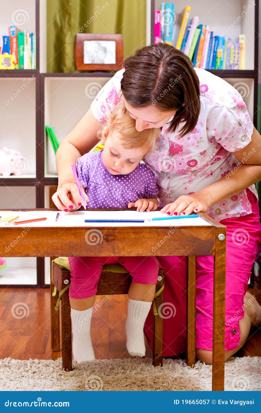 Helping stock image. Image of indoor, kindergarten, creativity - 19665057