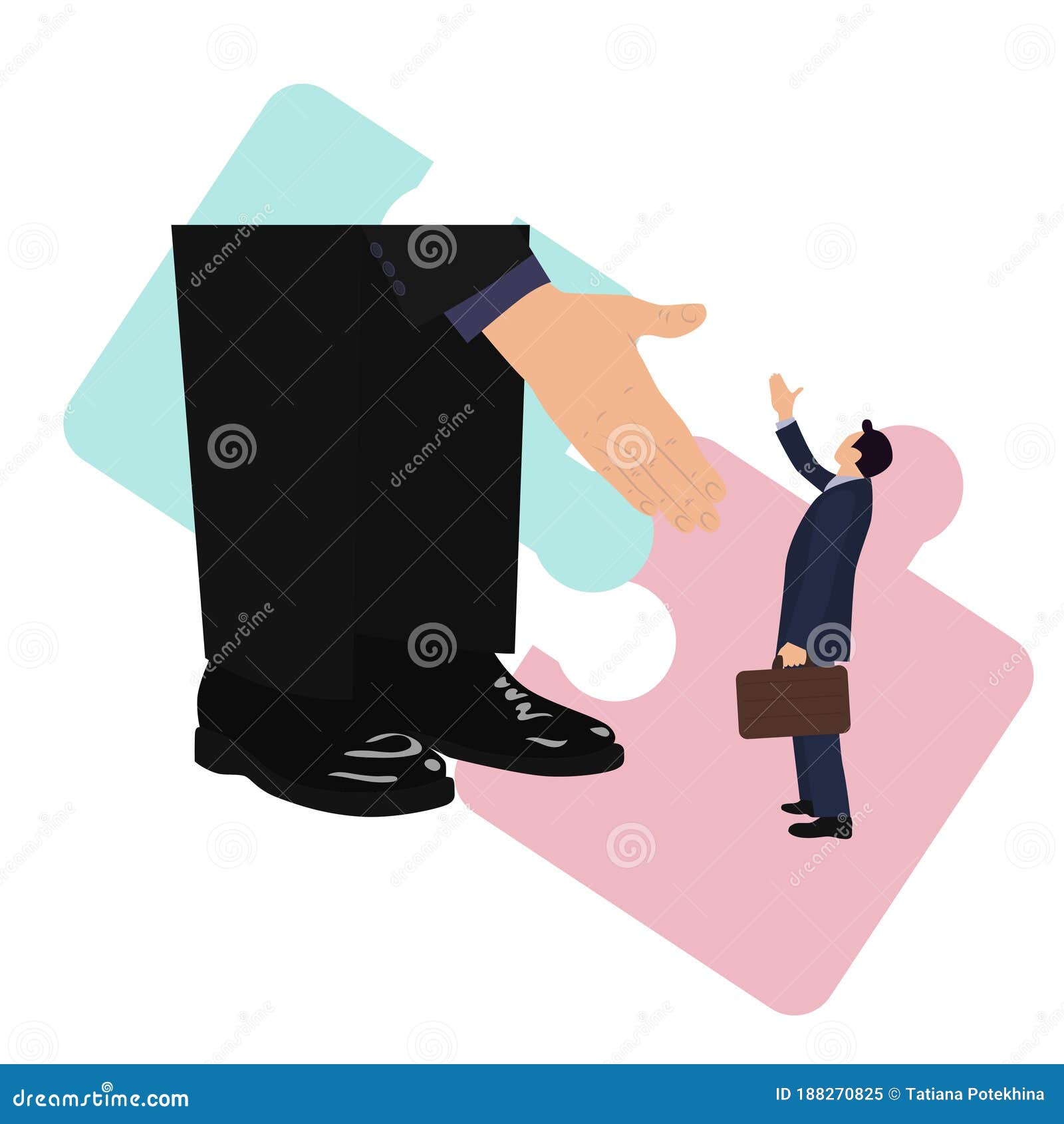 Helping Business Hand.Vector Illustration in a Flat Style Stock Vector ...