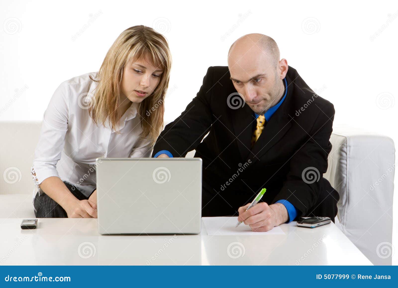 Helping a Customer stock image. Image of sitting, communication - 5077999