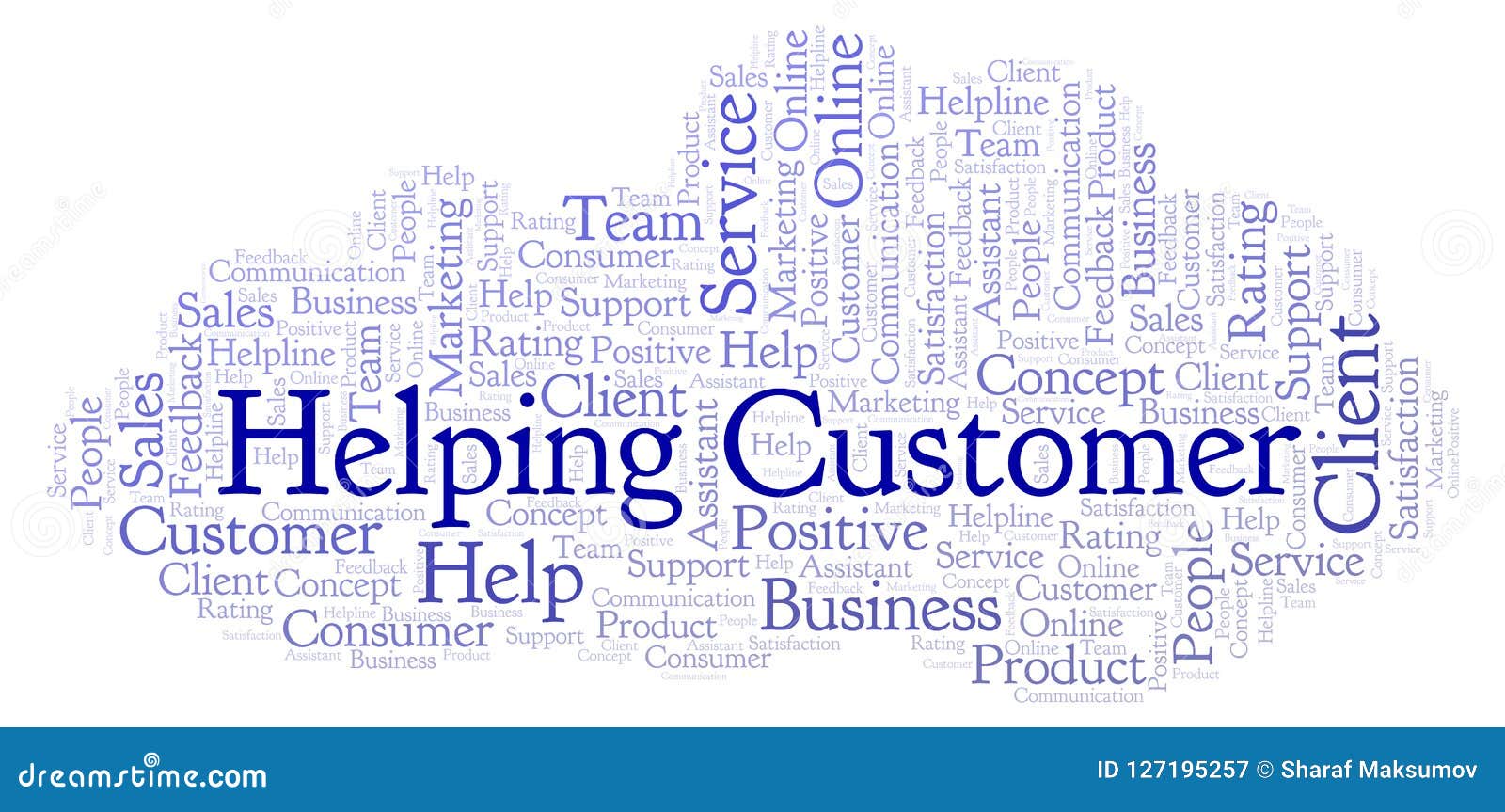 Helping Customer Word Cloud. Stock Illustration - Illustration of ...