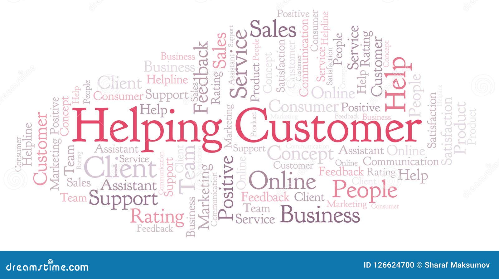 Helping Customer Word Cloud. Stock Illustration - Illustration of word ...