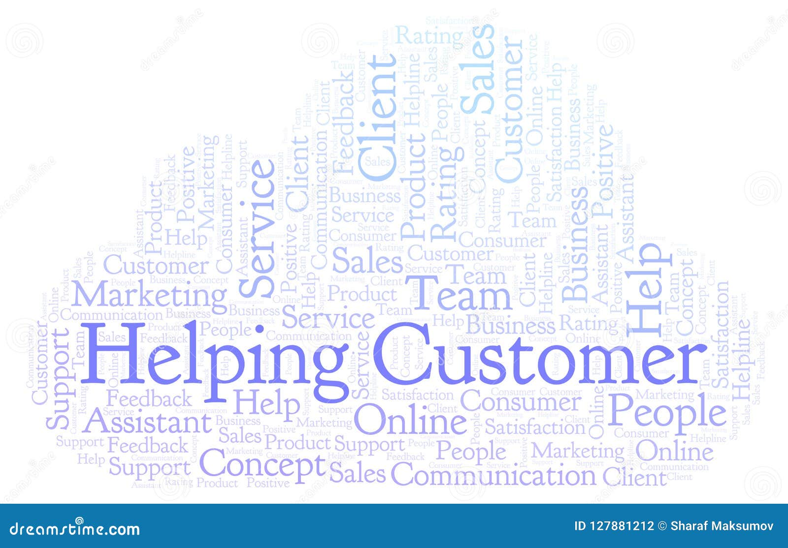 Helping Customer Word Cloud. Stock Illustration - Illustration of team ...
