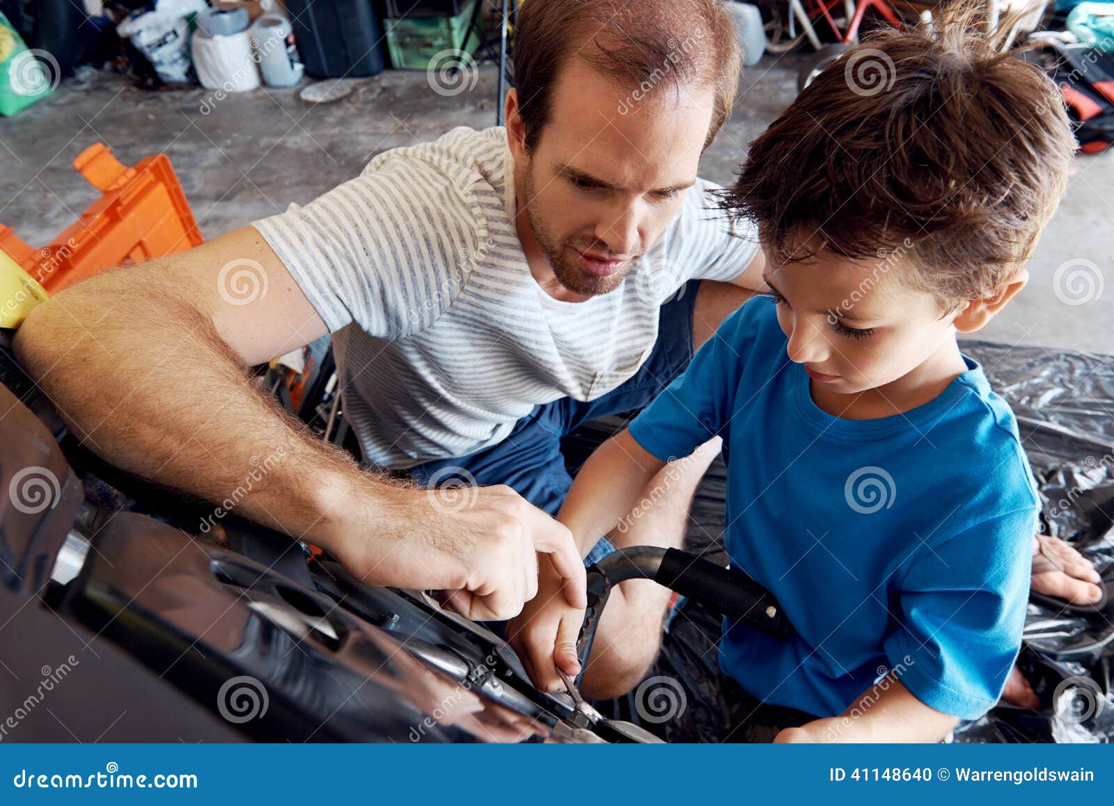 Helping dad with tools stock photo. Image of child, caucasian - 41148640