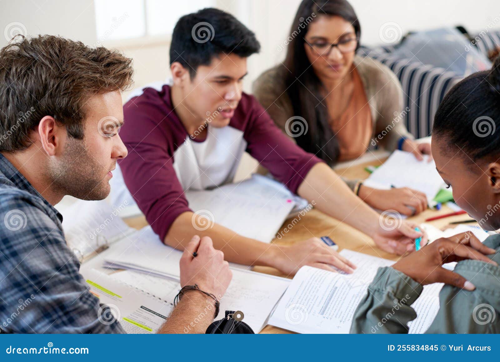 Helping with an Equation. a Group of University Students in a Study ...