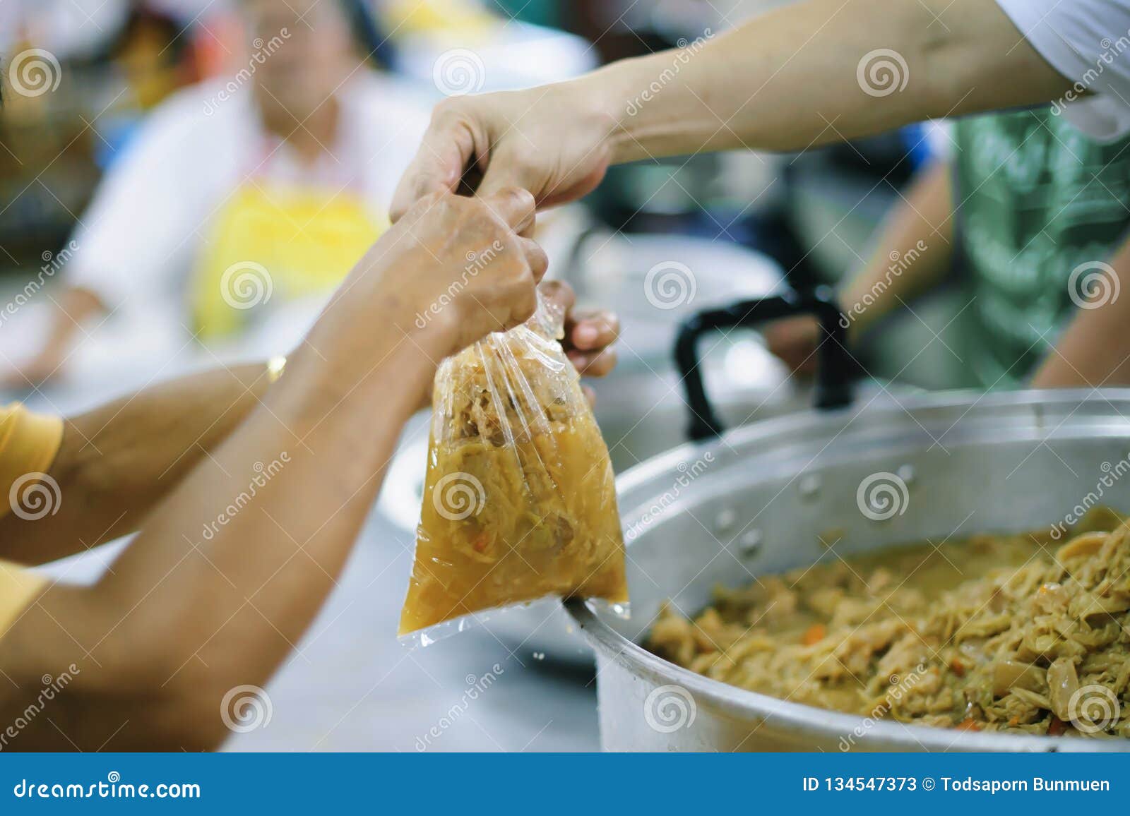 Helping Feed the Poor : the Concept of Hunger Stock Image - Image of ...