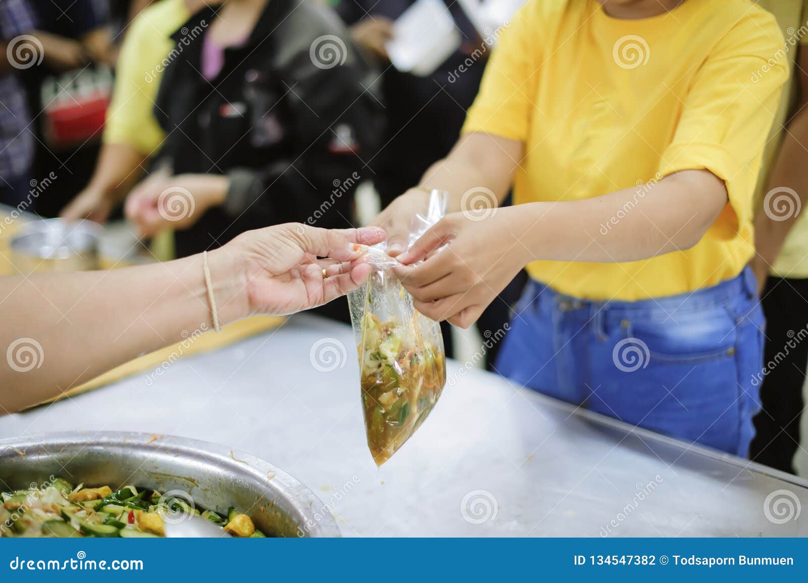 Helping Feed the Poor : the Concept of Hunger Stock Photo - Image of ...