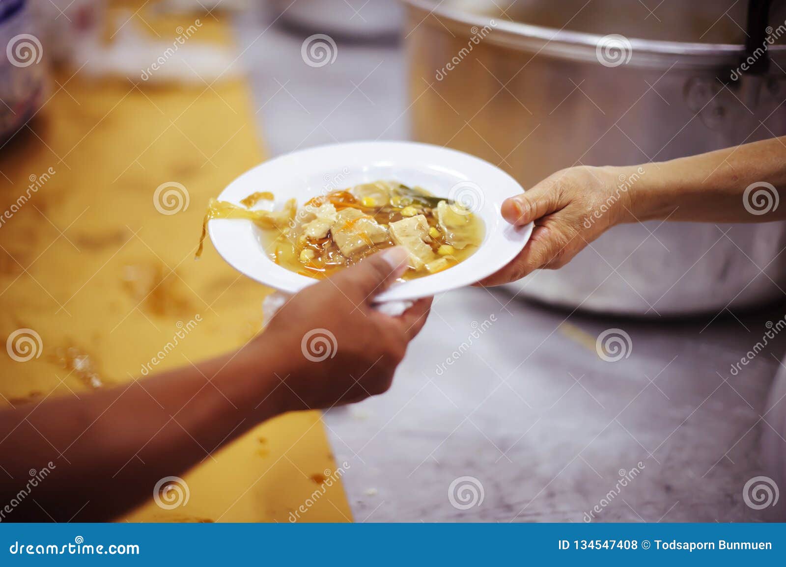 Helping Feed the Poor : the Concept of Hunger Stock Photo - Image of ...