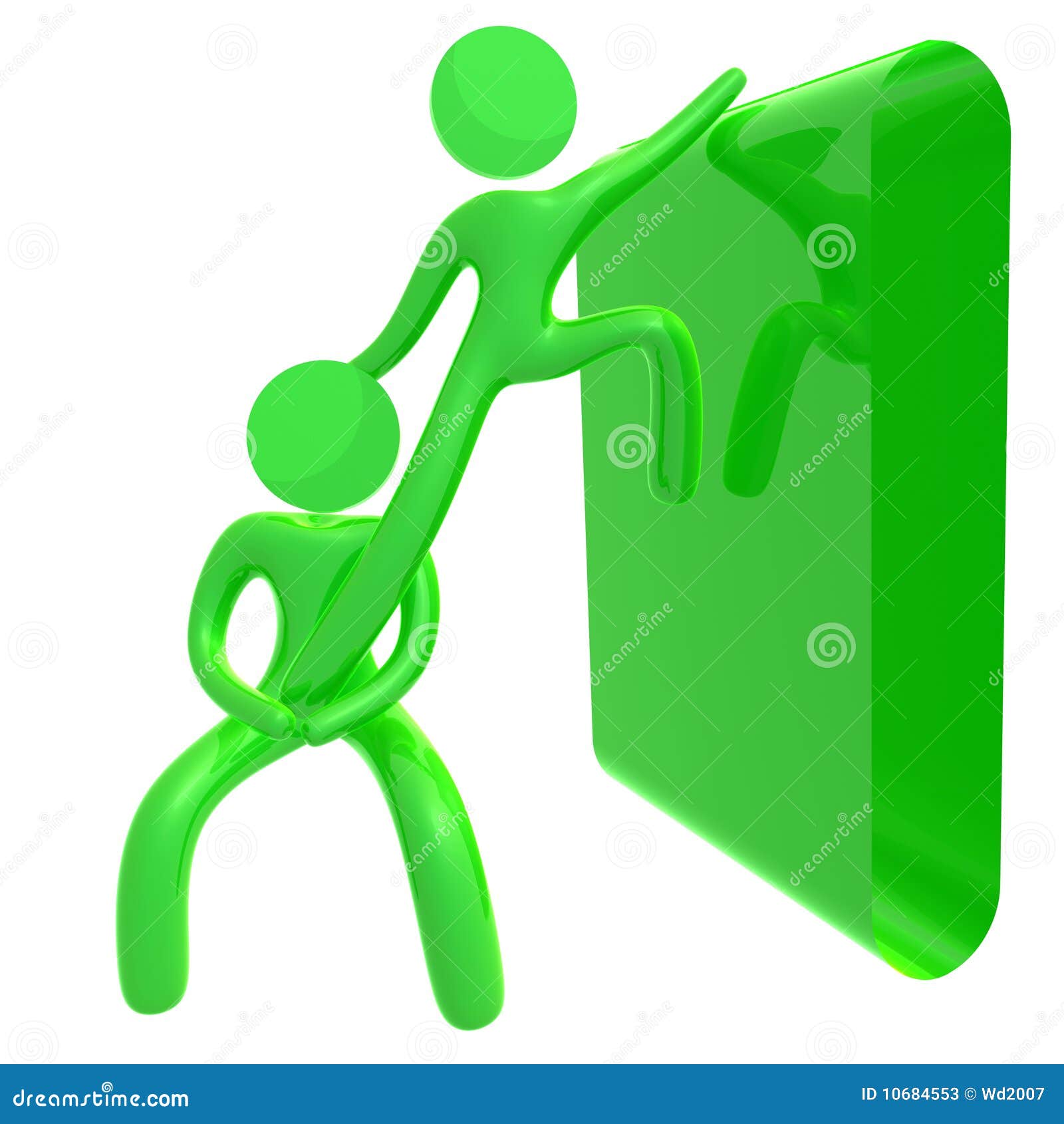Helping Friend 3d Public Sign Icon Stock Illustration - Illustration of ...