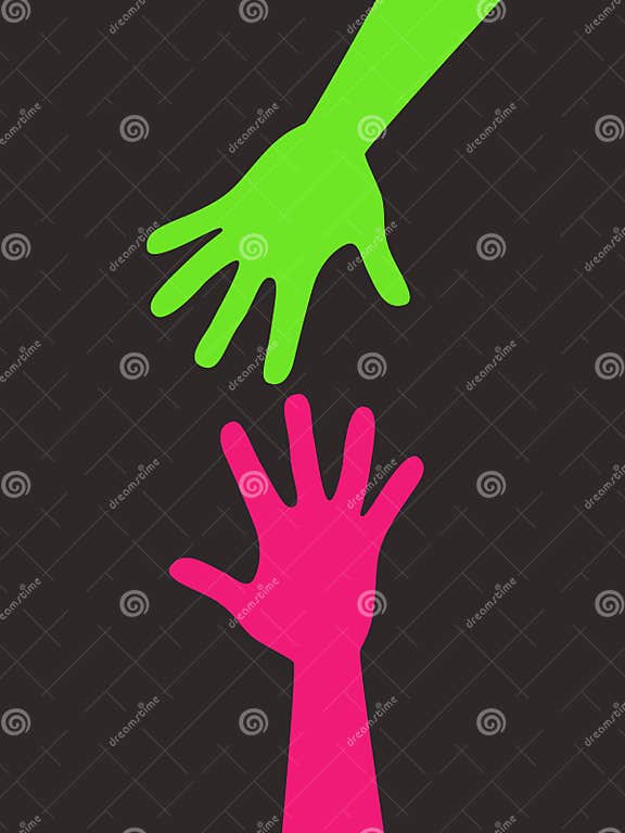 Helping hand stock vector. Illustration of palm, children - 13388354