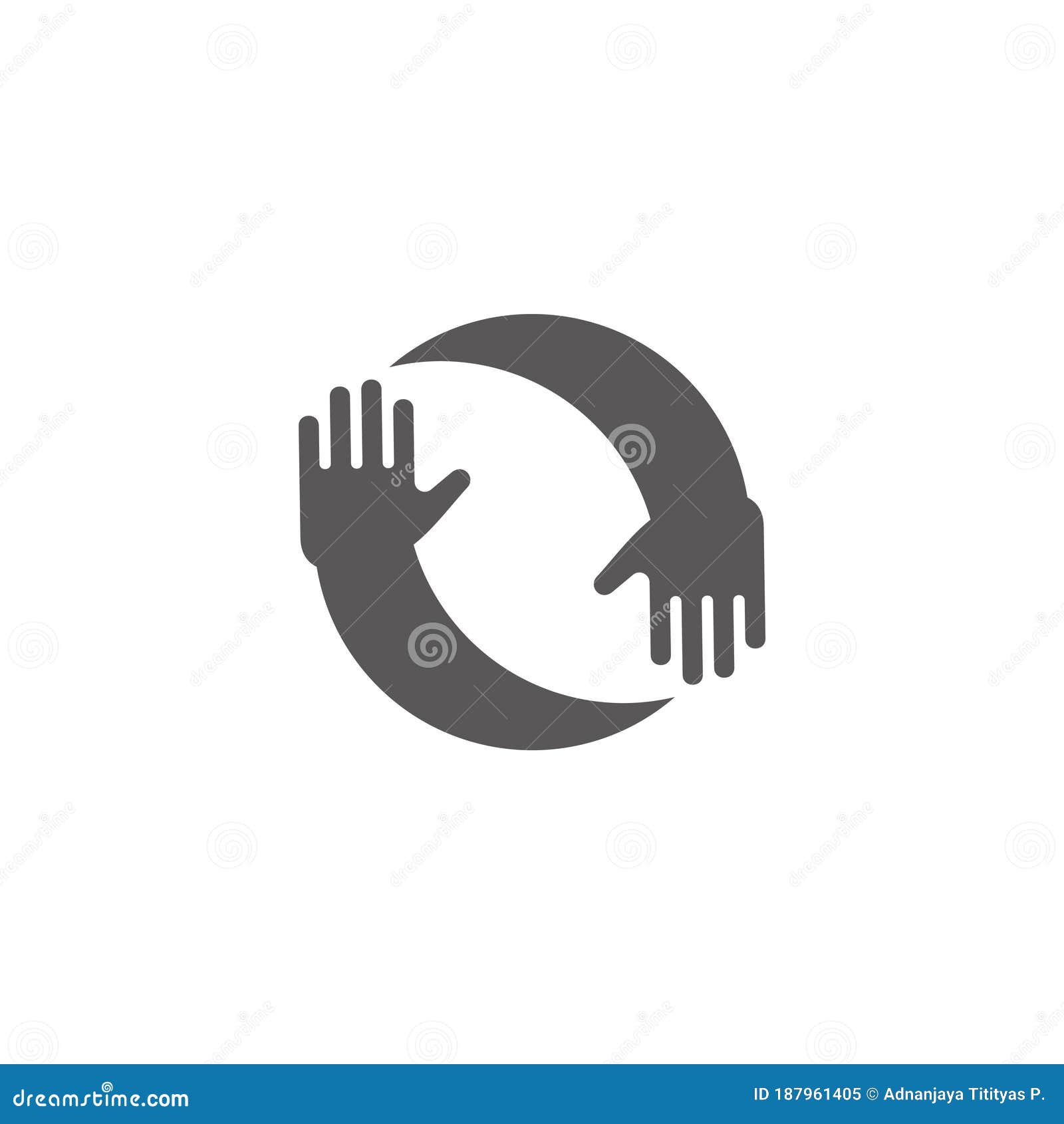 Helping Hand Care Symbol Motion Design Vector Stock Vector ...
