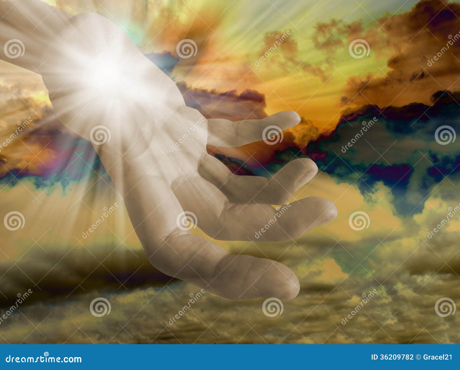 Helping Hand stock photo. Image of peaceful, bless, conceptual - 36209782