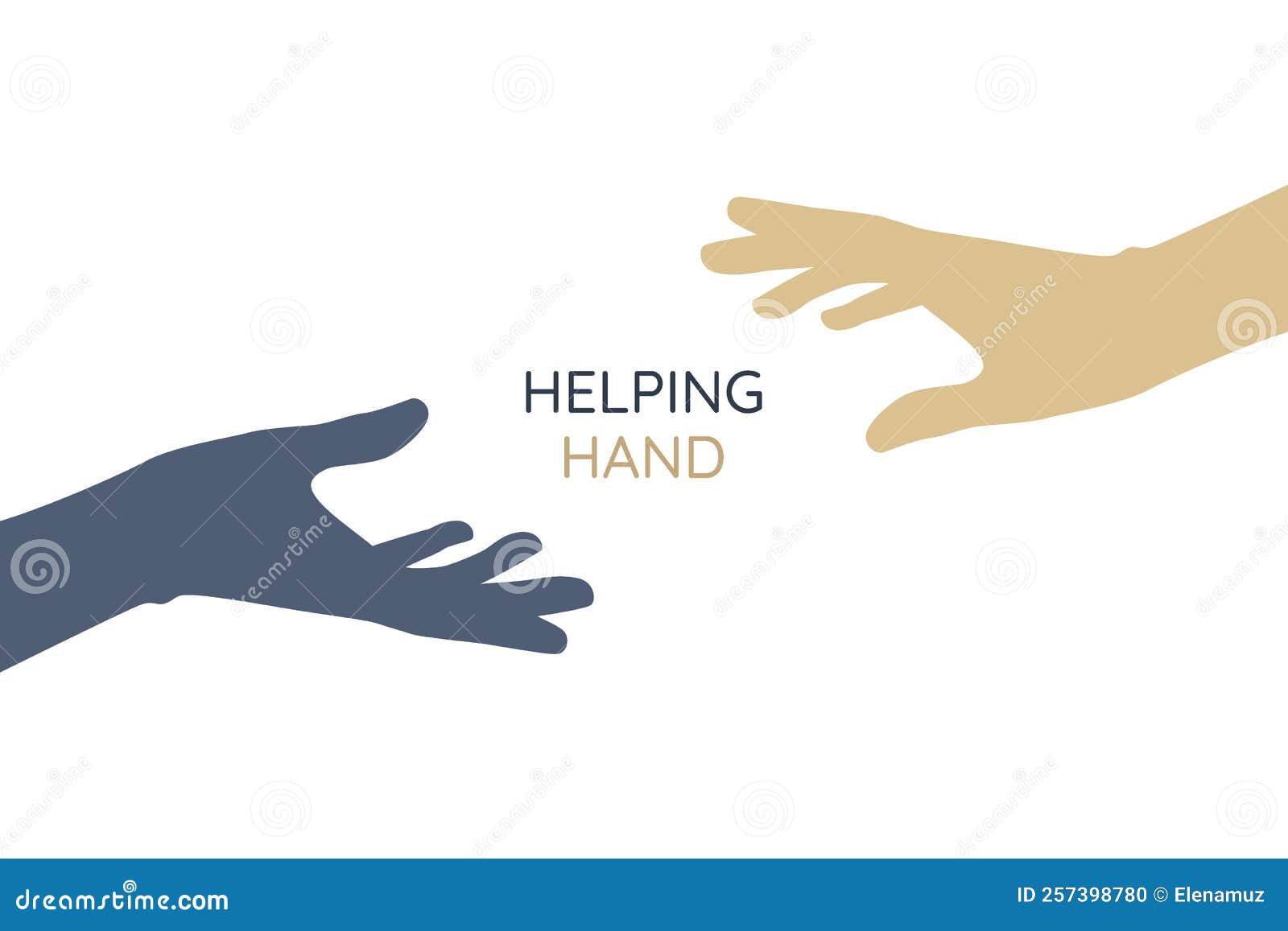 Helping Hand Concept. Gesture, Sign of Help and Hope. Two Hands Taking ...