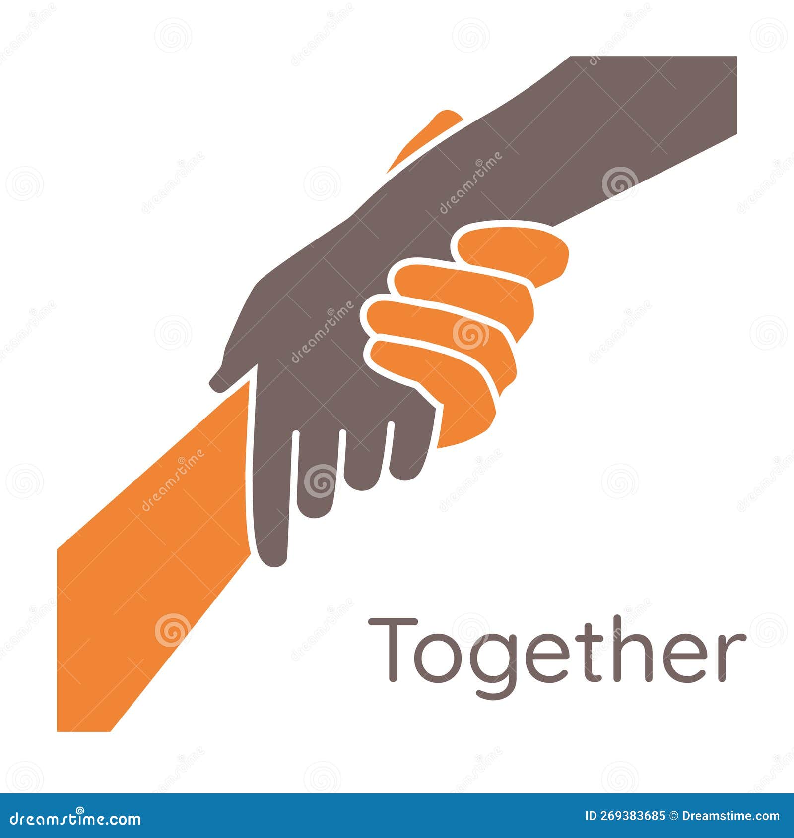 Helping Hand Concept. Gesture, Sign of Help and Hope. Two Hands Taking ...