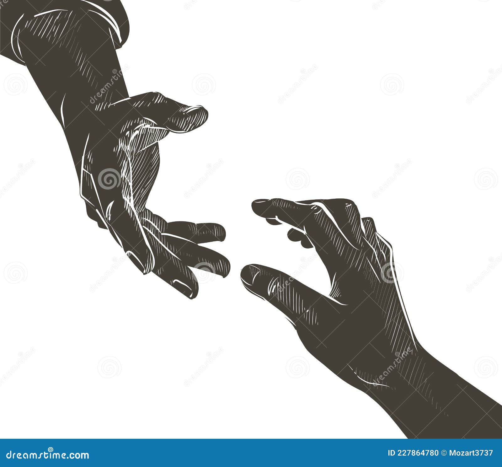 Helping Hand Concept Gesture Sign Of Help And Hope Two Hands Taking
