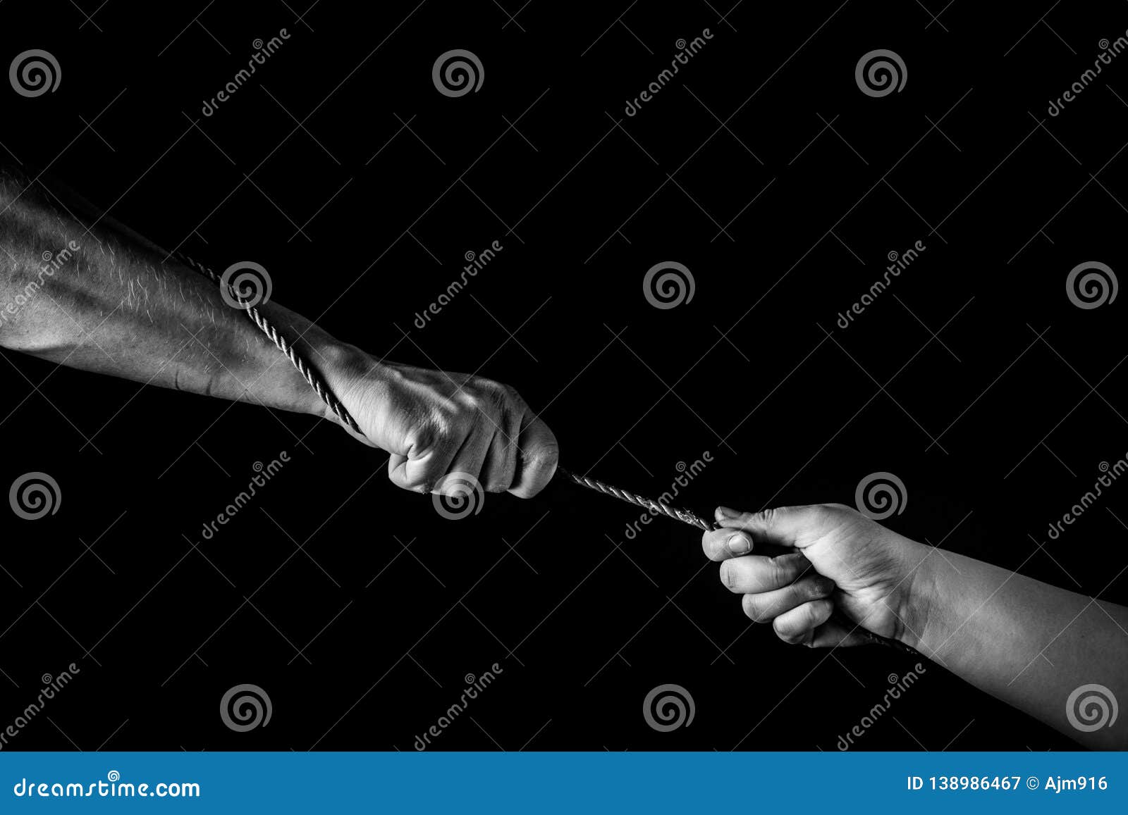Helping Hand Concept, Hands Pulling Rope, Giving Help, Care and Support ...