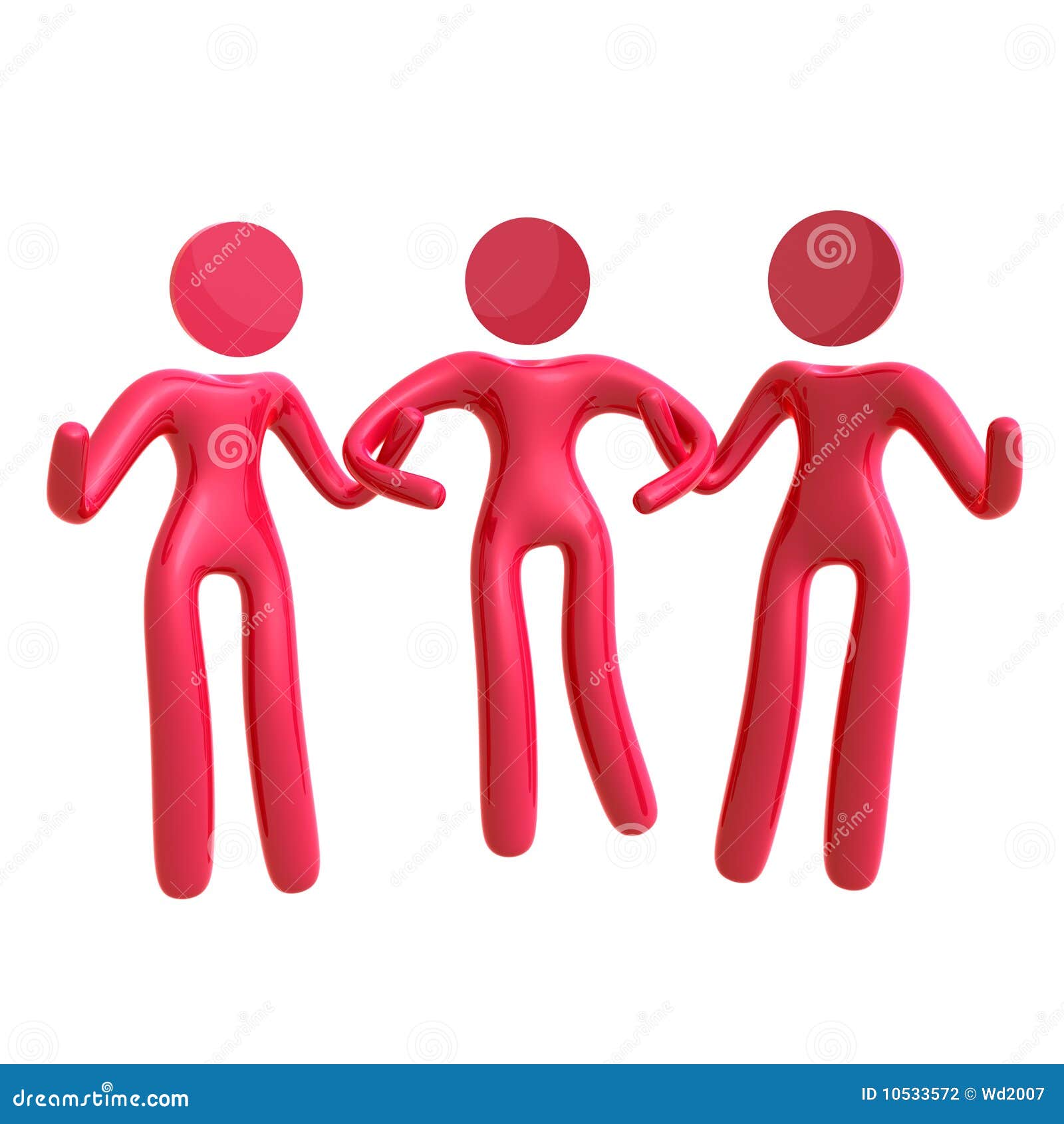 Helping Hand between Females 3d Icon Stock Illustration - Illustration ...