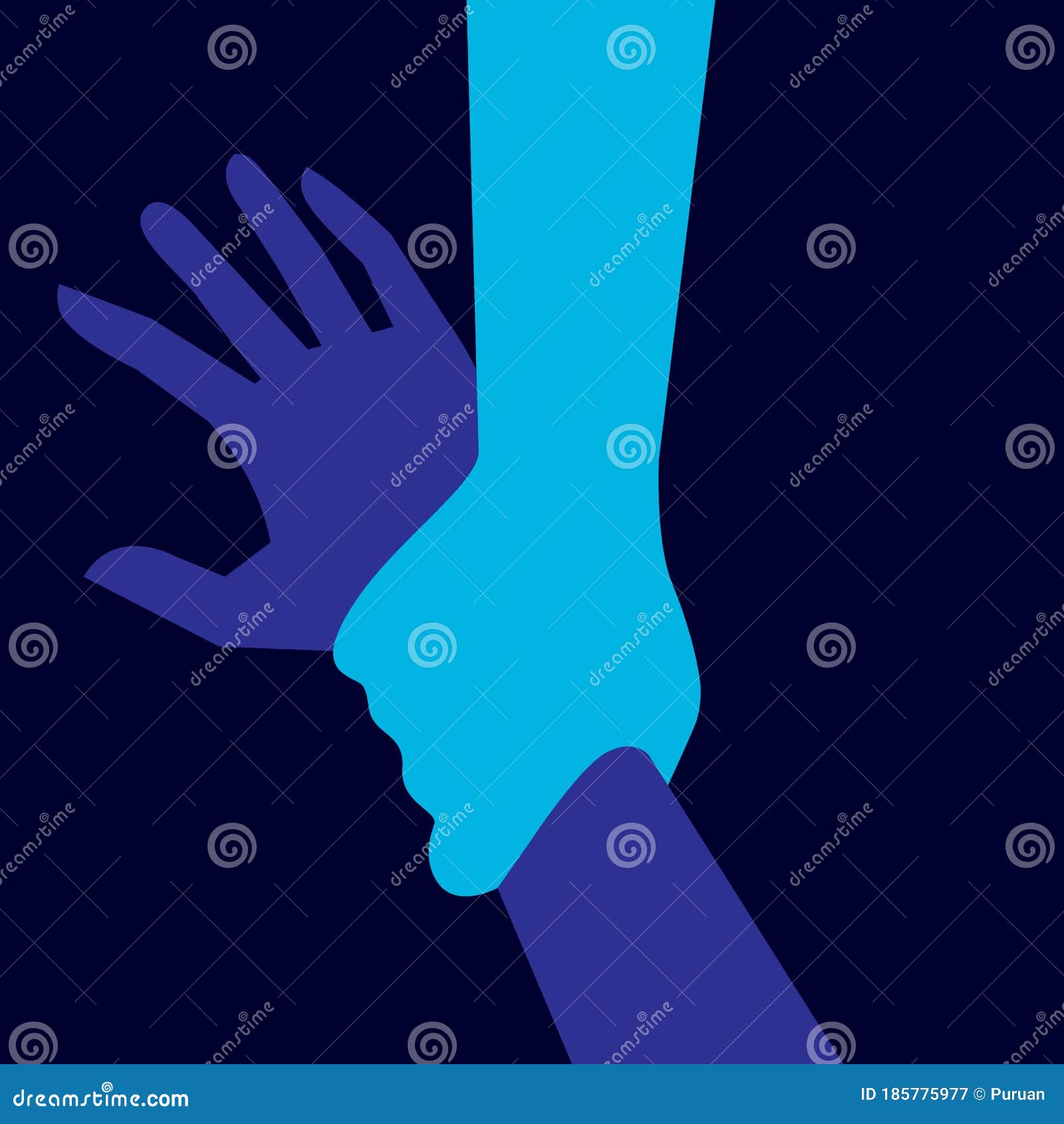 Helping hand stock vector. Illustration of live, savior - 185775977