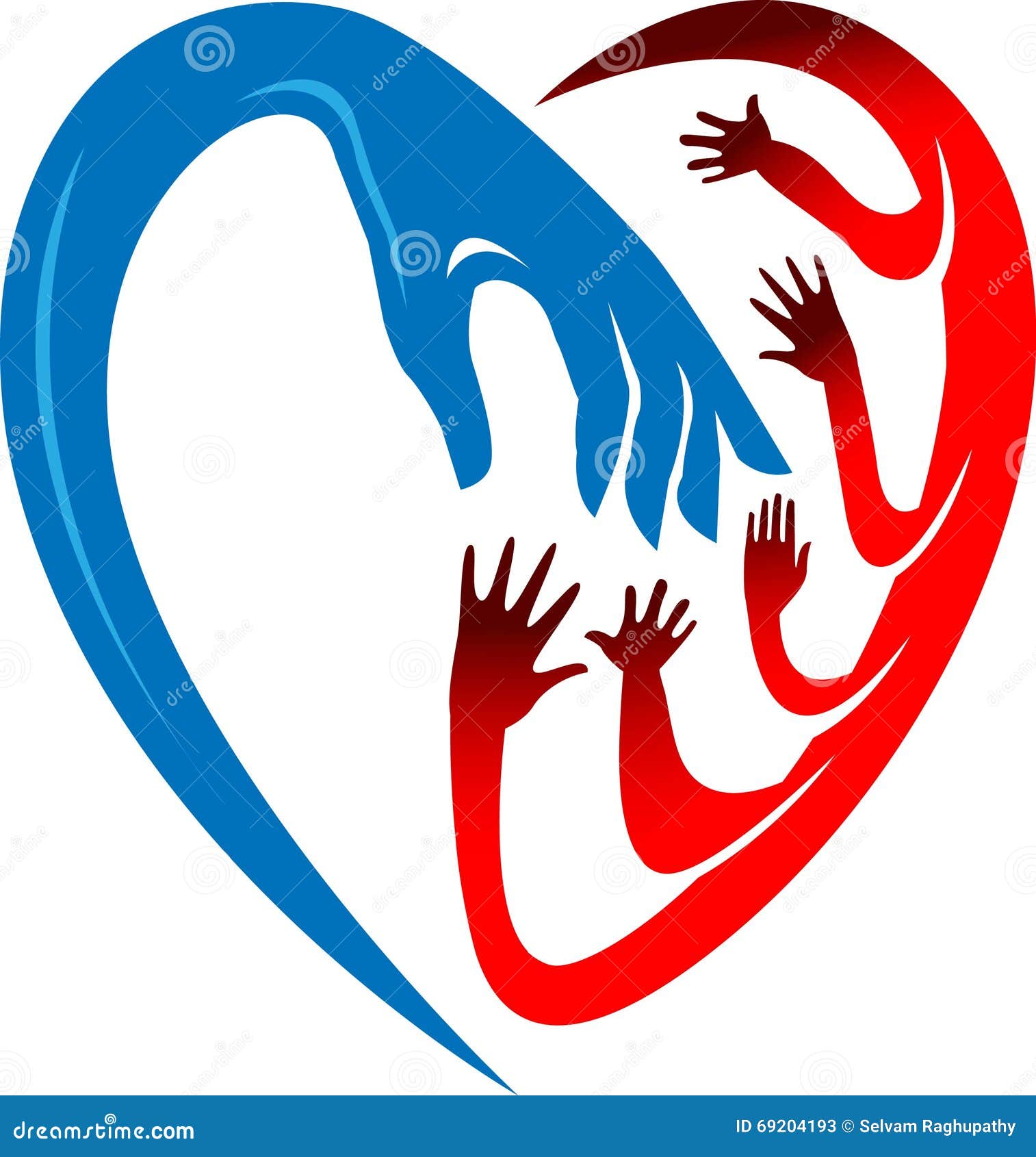 Helping hand stock vector. Illustration of emblem, friends - 69204193