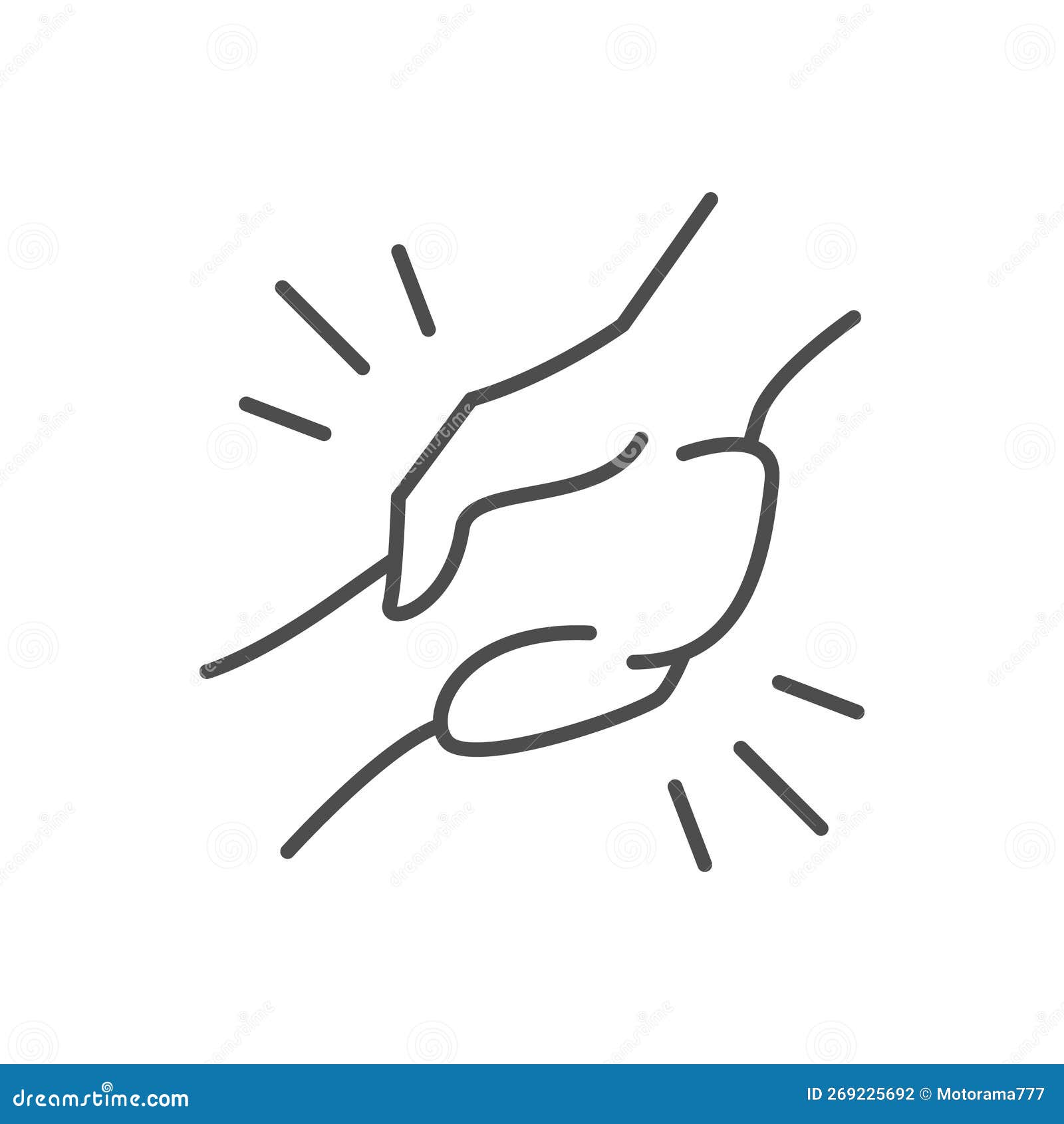 Helping Hand Line Outline Icon Stock Vector - Illustration of helping ...