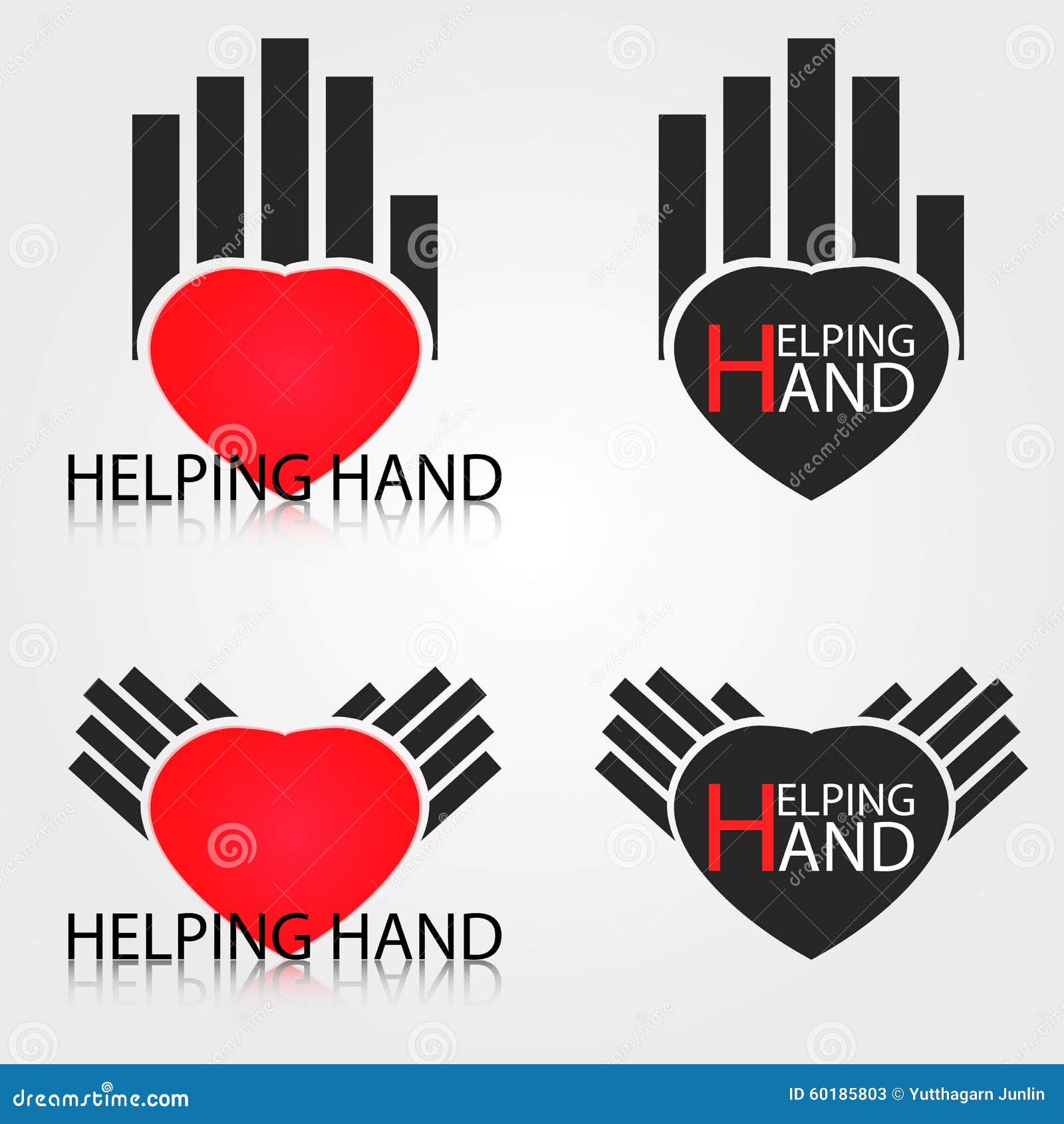 Helping Hand stock vector. Illustration of loyalty, heart - 60185803
