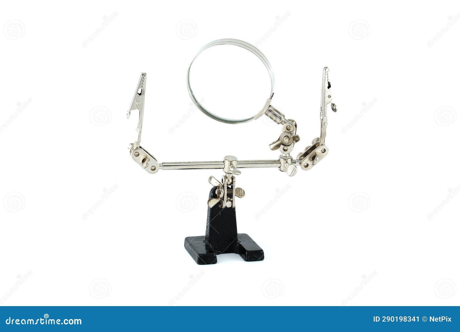 Helping Hand Magnifier Isolated on White Background Stock Image - Image ...