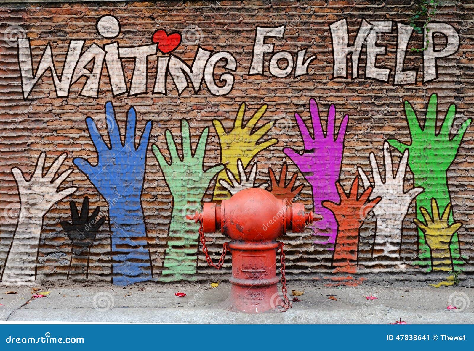 Helping hand painting stock image. Image of raised, abstract - 47838641