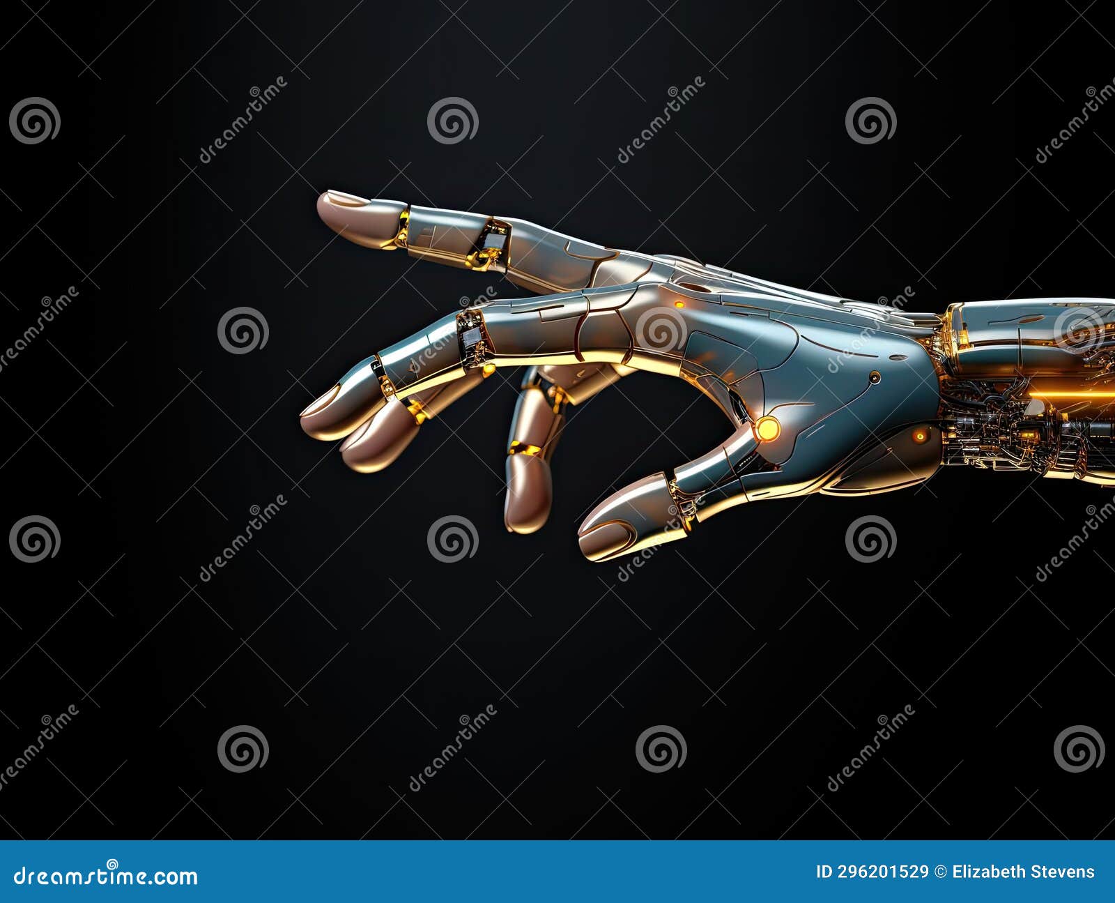 A Helping Hand from a Robot Stock Illustration - Illustration of ...