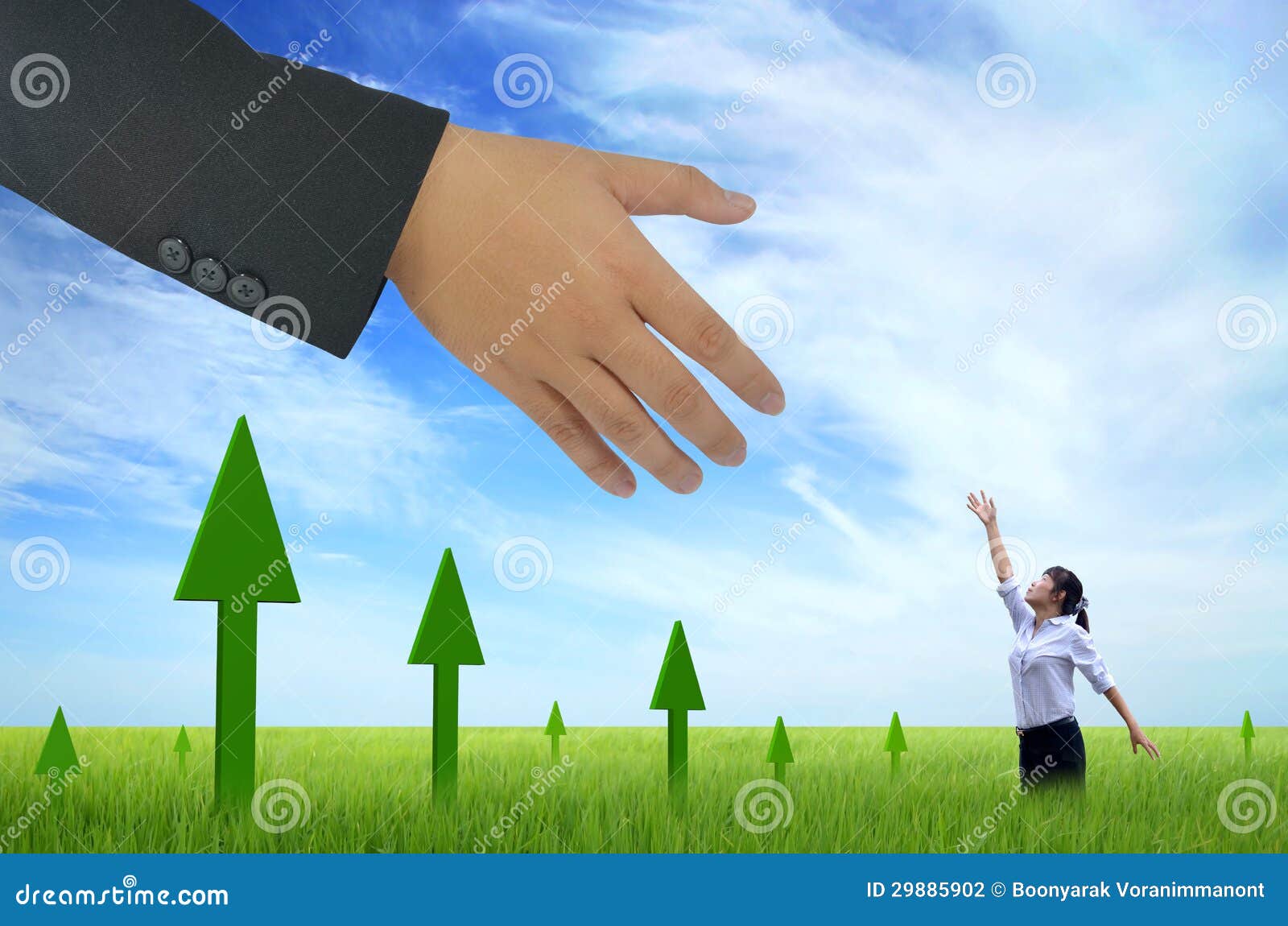 Helping hand for business stock photo. Image of business - 29885902