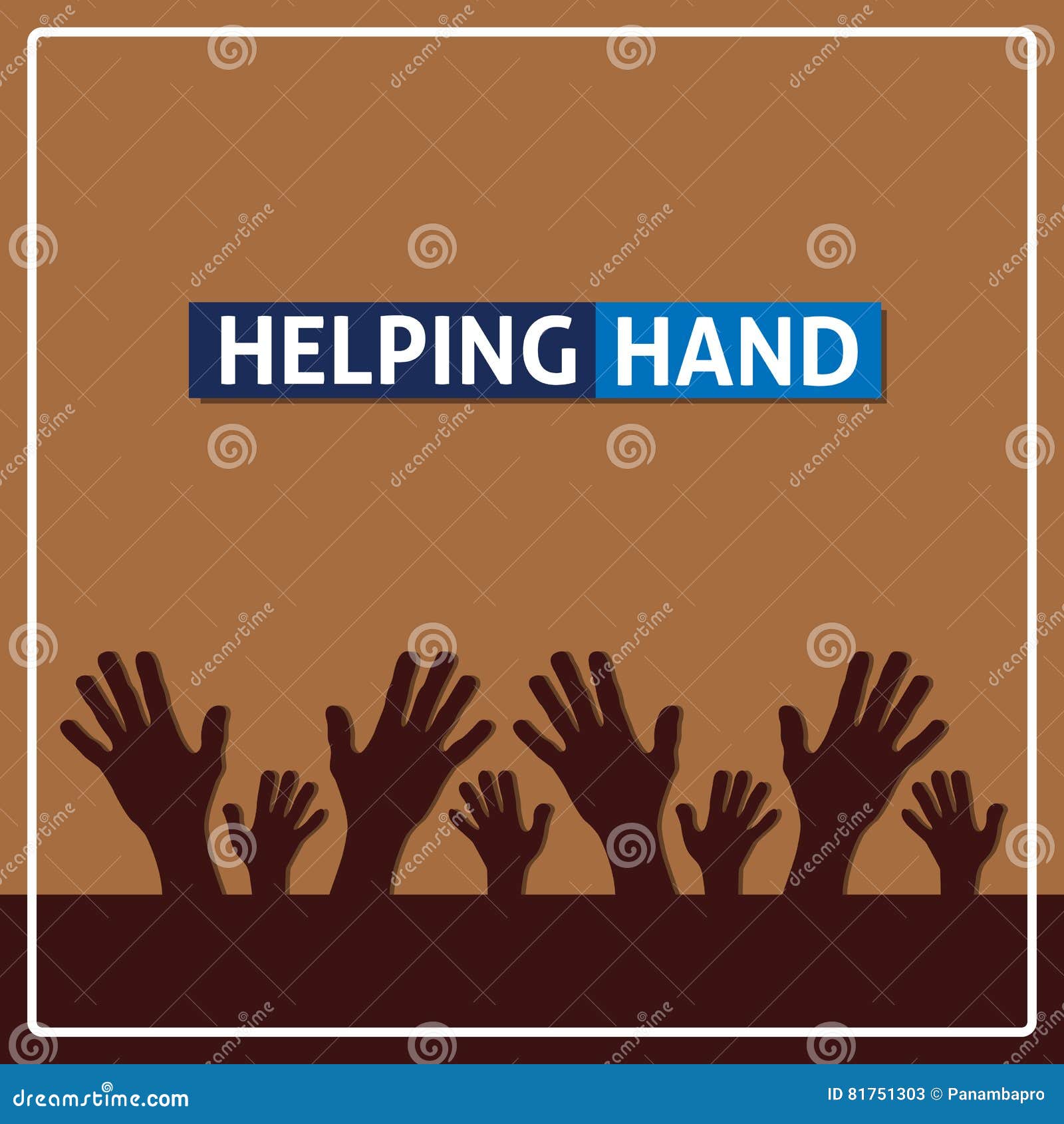 Helping hand stock vector. Illustration of communication - 81751303