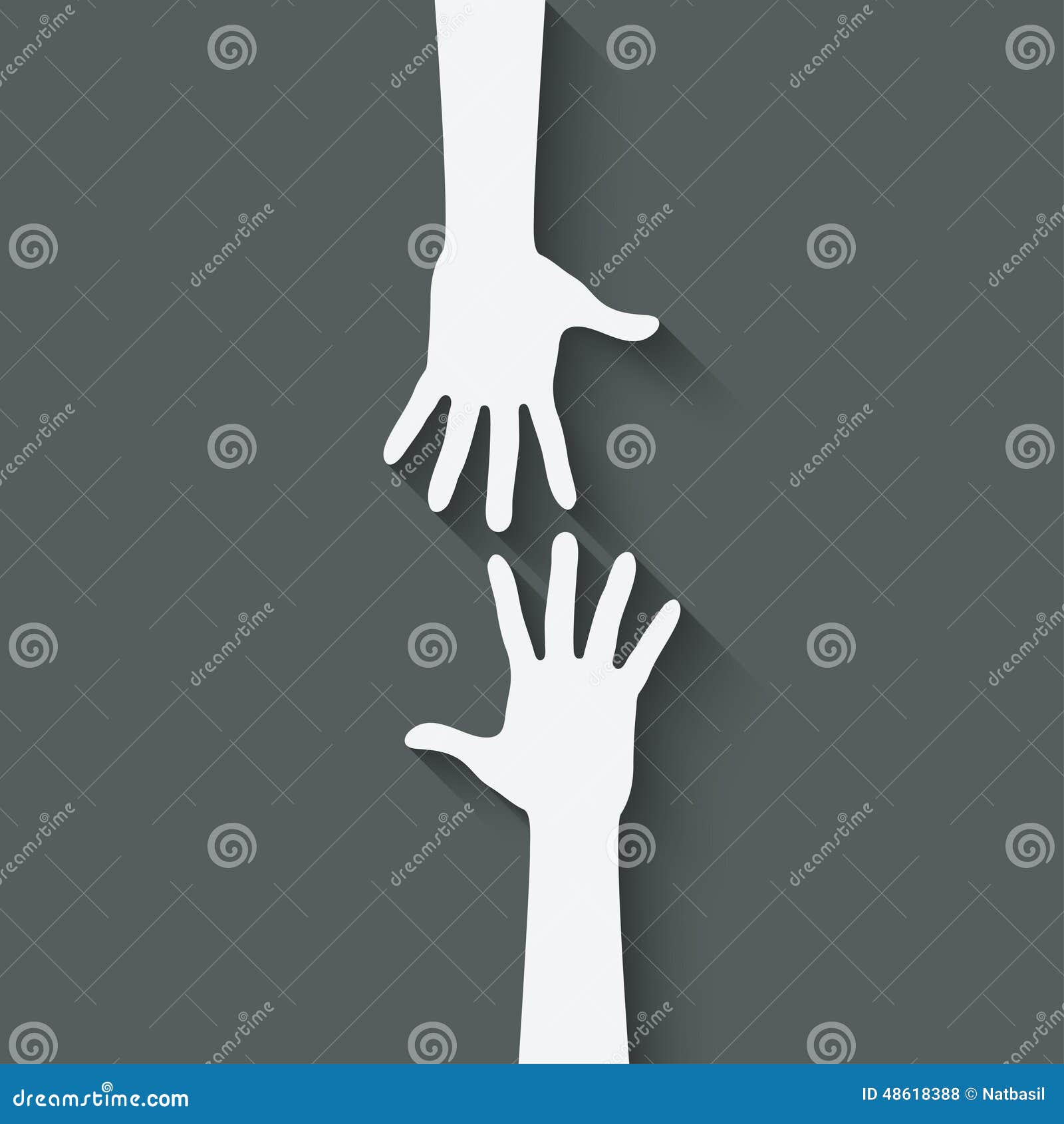 Helping hand symbol stock vector. Illustration of friend - 48618388