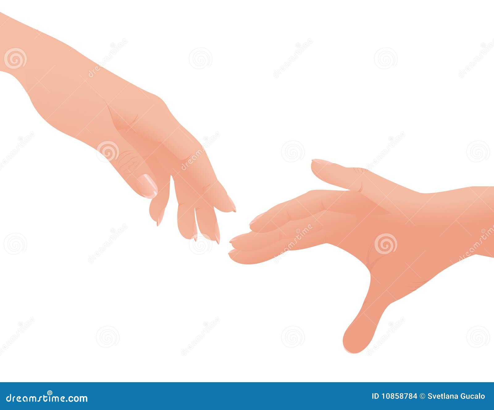 Helping hands stock vector. Illustration of palm, light - 10858784
