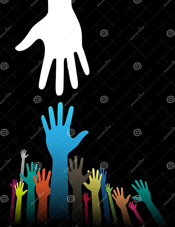 Helping Hands stock vector. Illustration of hand, participate - 22016156