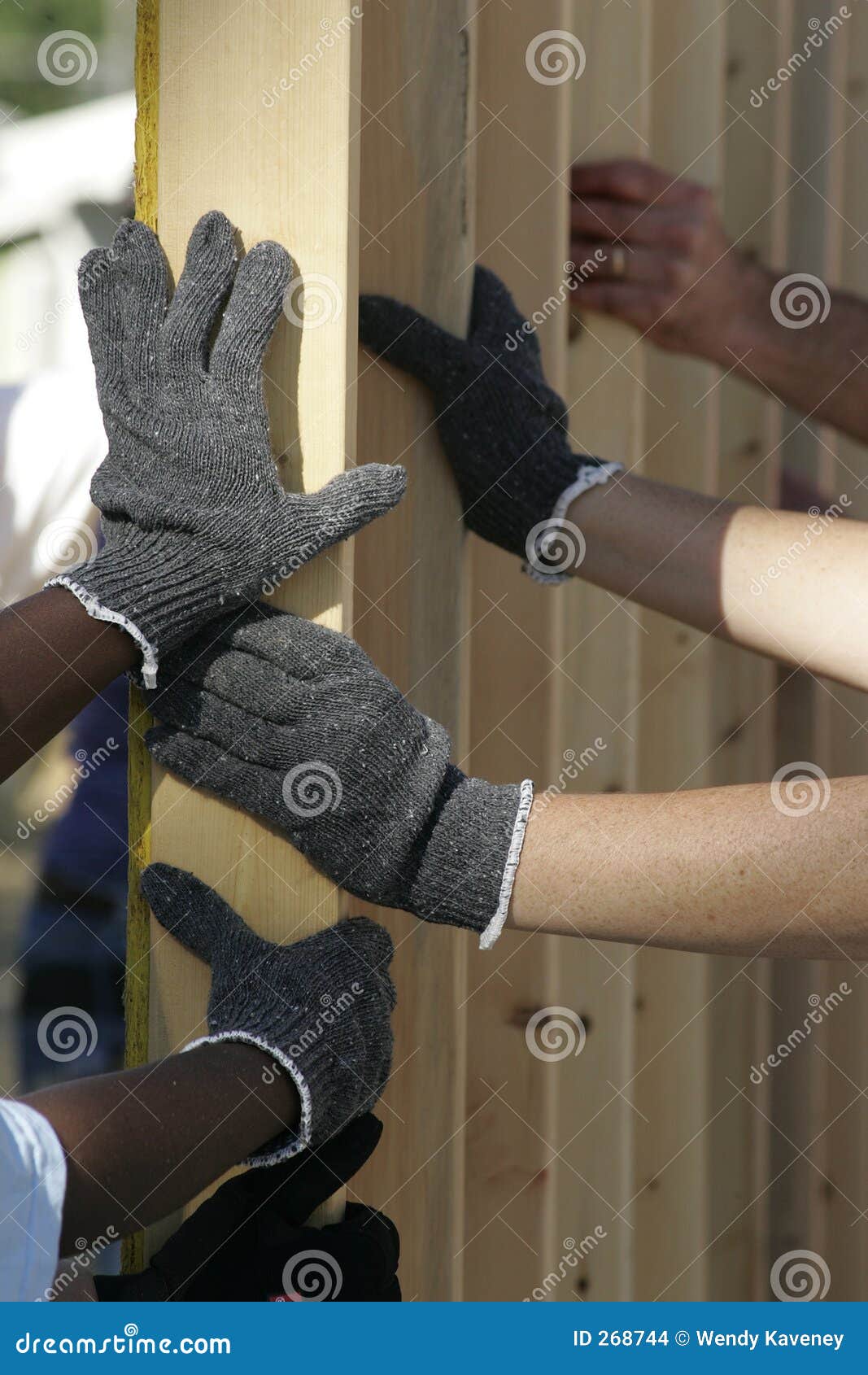Helping Hands stock photo. Image of house, site, volunteer - 268744