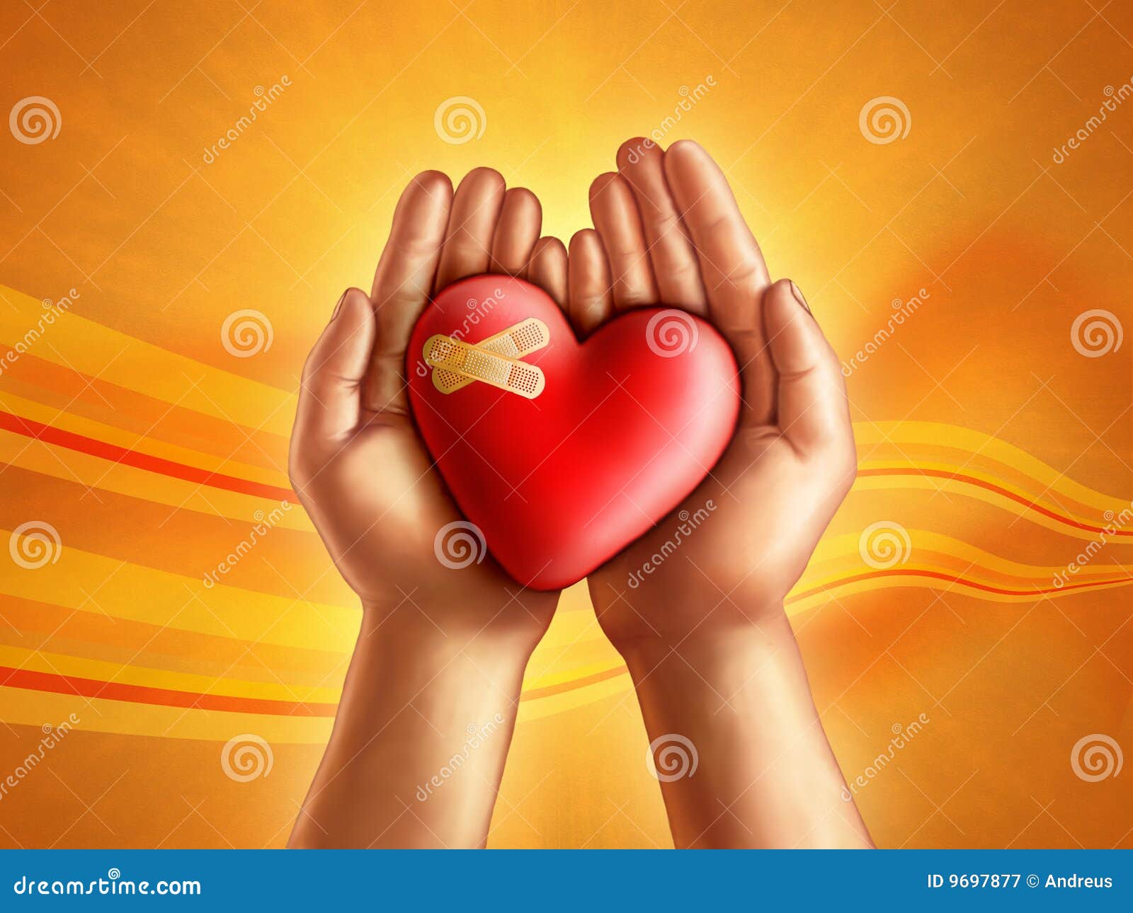 Helping hands stock illustration. Illustration of protection - 9697877