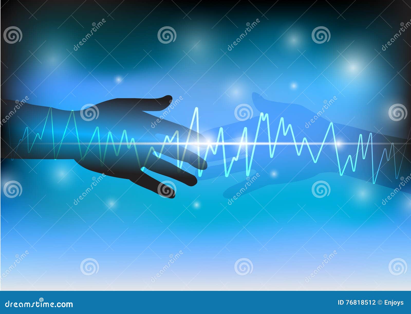 Helping Hands. Abstract Illustration for Design Stock Illustration ...