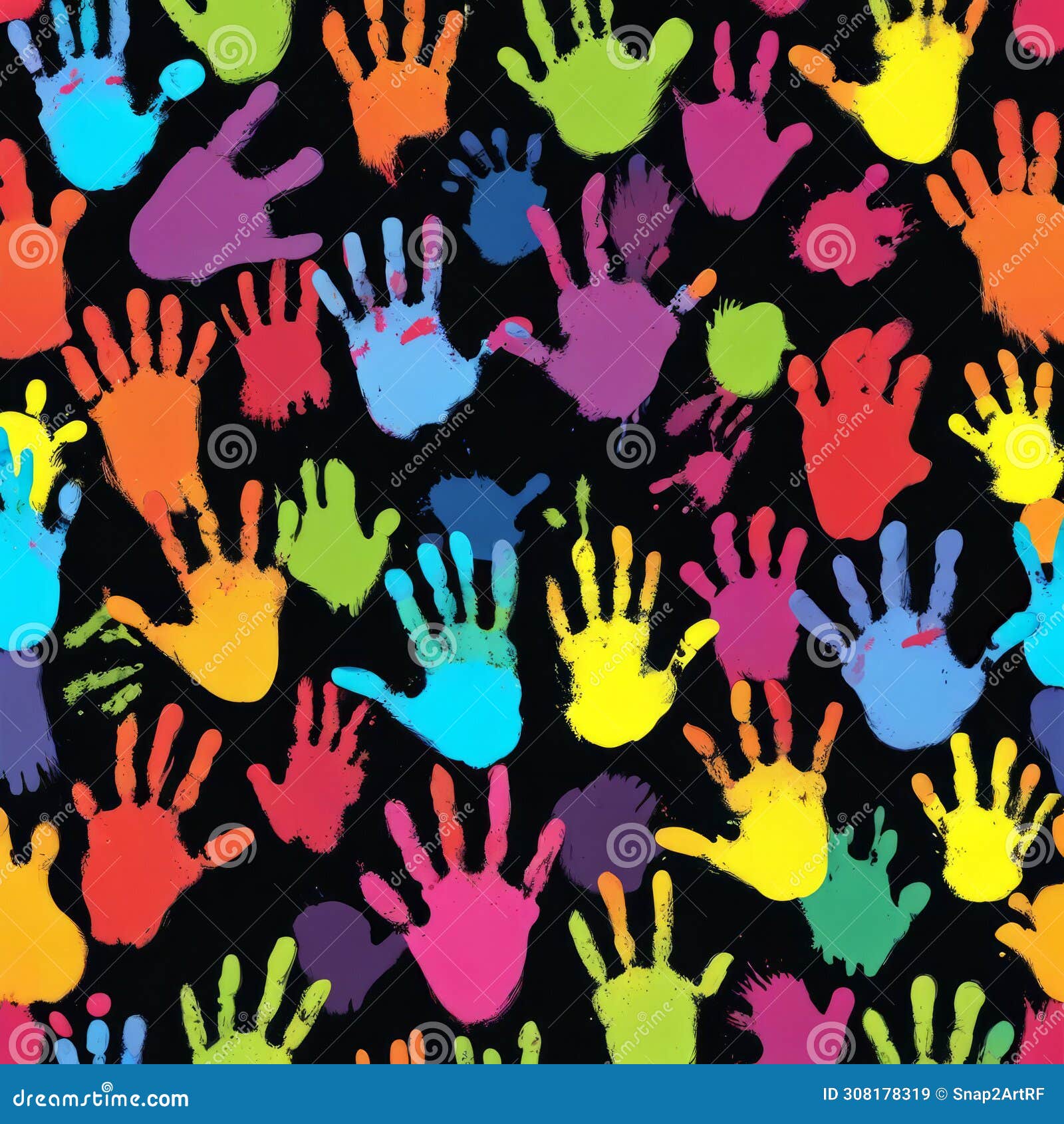 Helping Hands from All Over, Created with Generative AI Technology ...